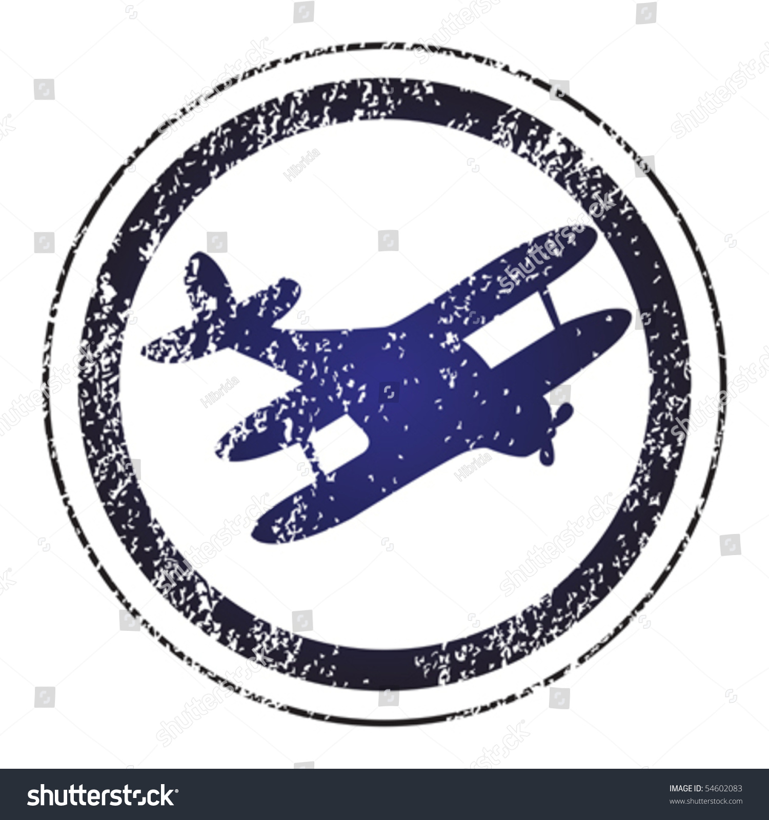 Stamp Airplane: vector de stock (libre de regalías) 54602083 | Shutterstock
