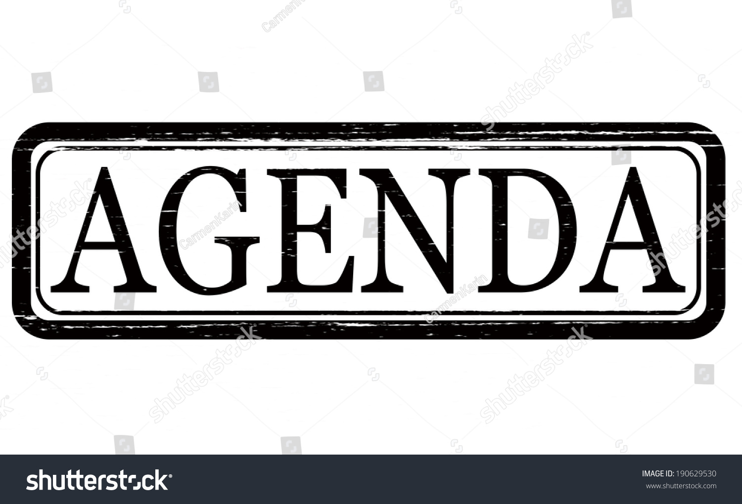 Stamp Text Agenda Inside Vector Illustration Stock Vector (Royalty Free ...