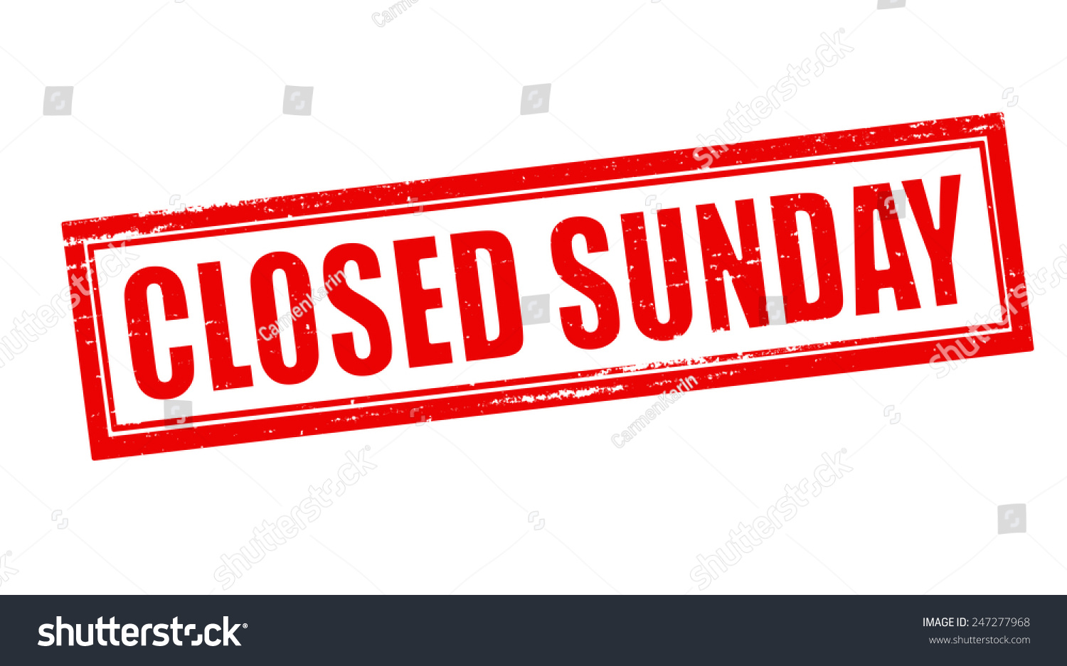 Stamp Text Closed Sunday Inside Vector Stock Vector (Royalty Free ...
