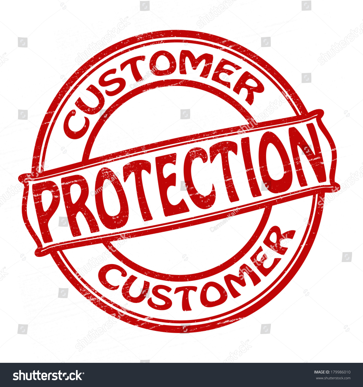 Stamp Text Customer Protection Inside Vector: vetor stock (livre de ...