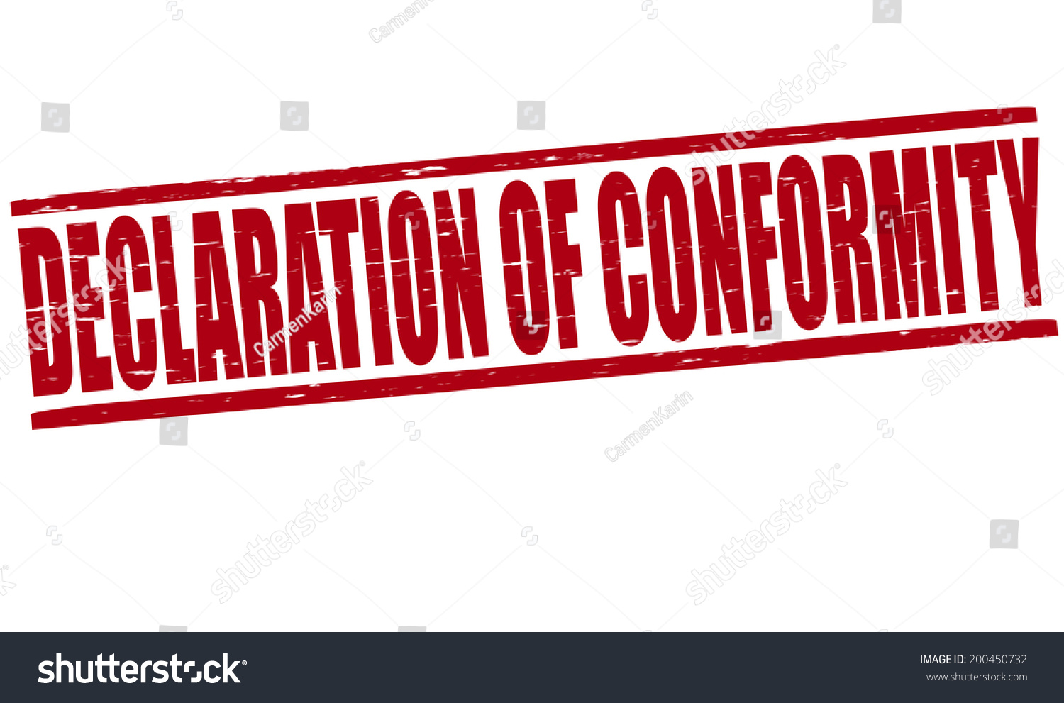 Stamp Text Declaration Conformity Inside Vector Stock Vector (Royalty ...