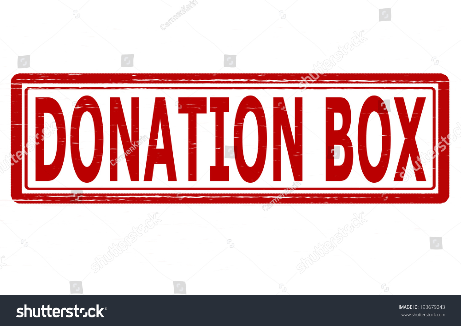 Stamp Text Donation Box Inside Vector 스톡 벡터(로열티 프리) 193679243 ...