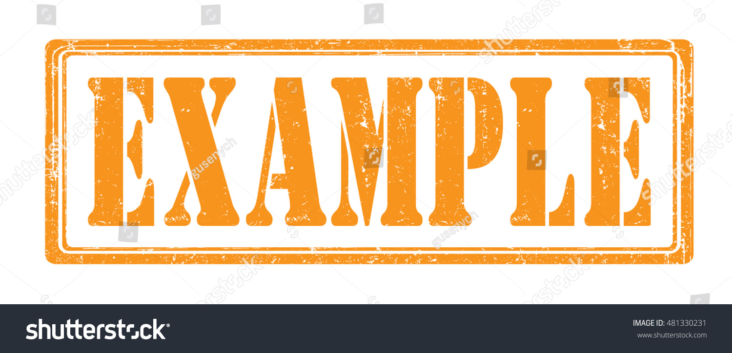 Stamp Text Example Isolated On White Stock Vector (Royalty Free ...