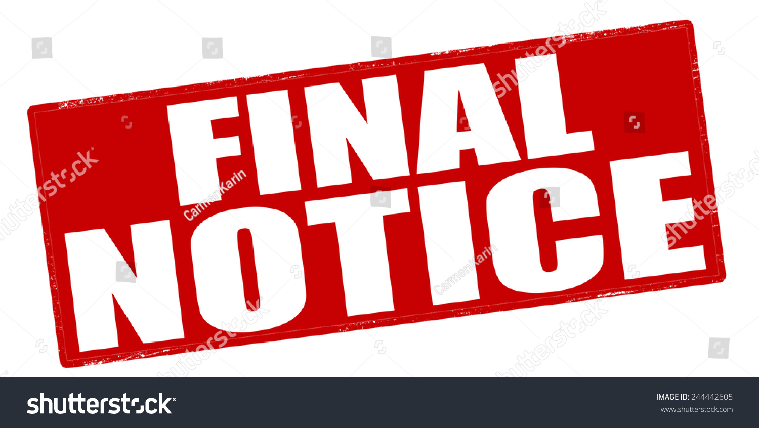 Stamp Text Final Notice Inside Vector Stock Vector (Royalty Free) 244442605