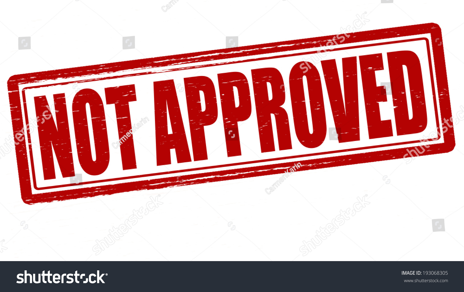 Stamp Text Not Approved Inside Vector Stock Vector 193068305 - Shutterstock