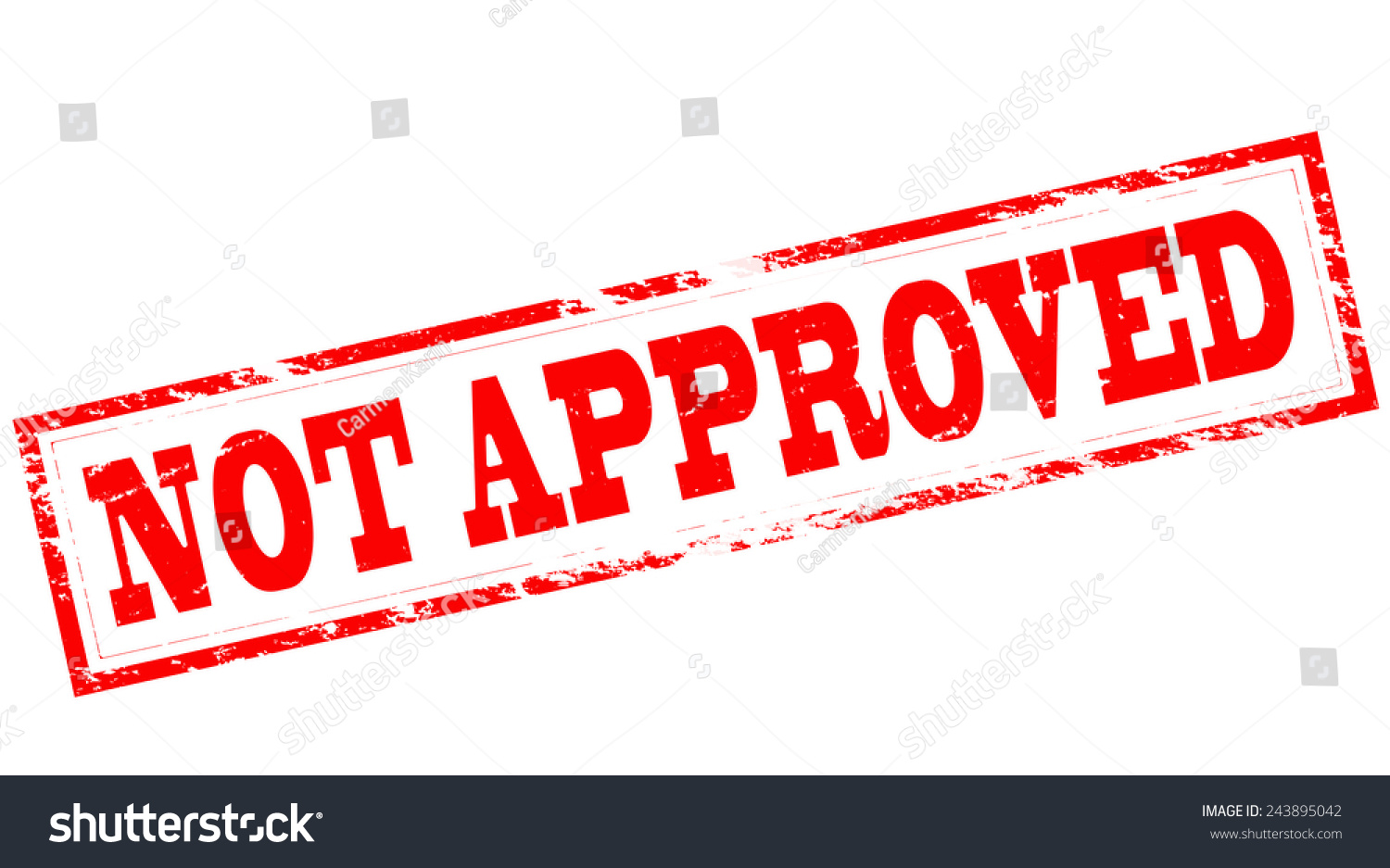 Stamp Text Not Approved Inside Vector Stock Vector (Royalty Free ...