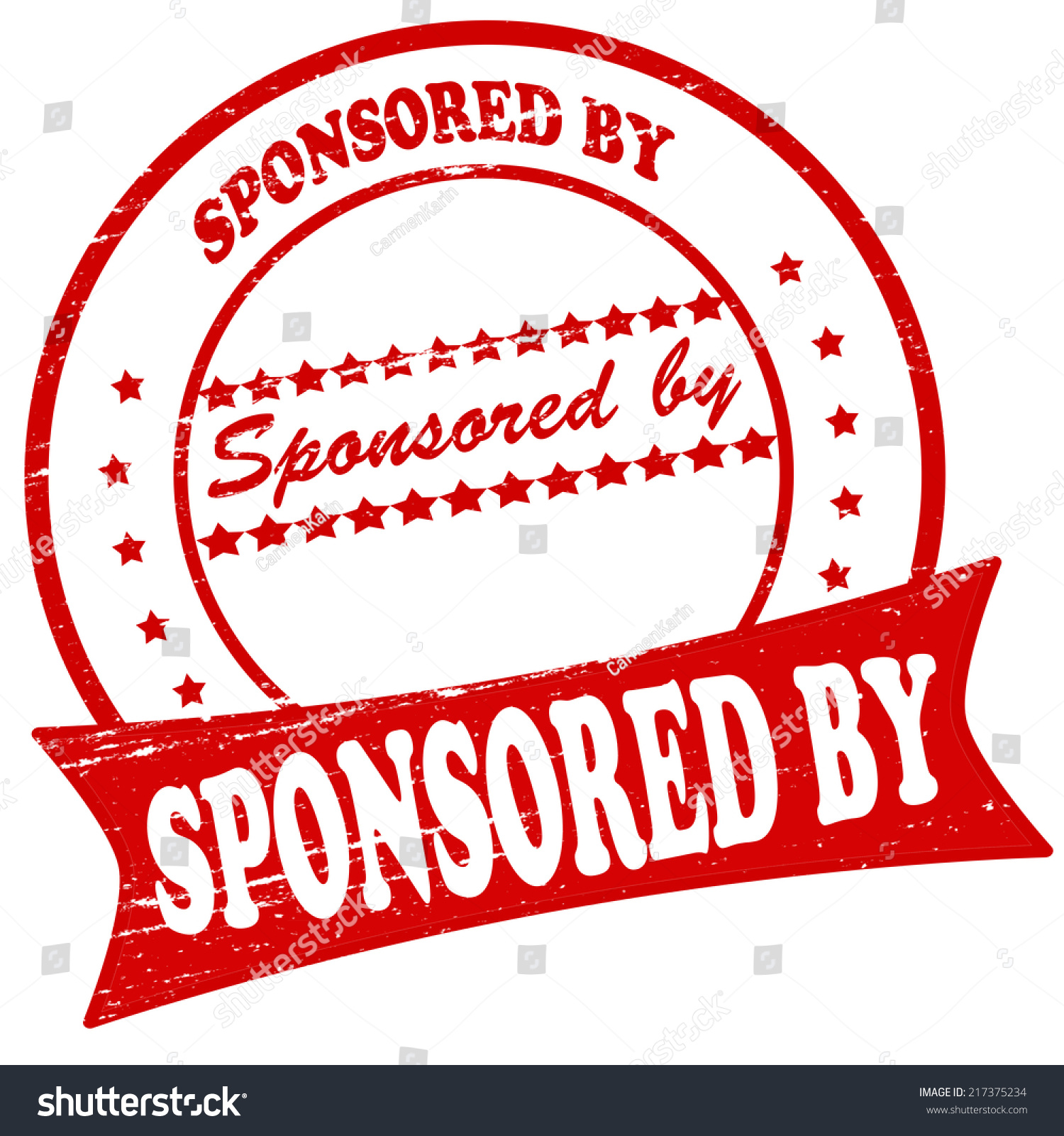 Stamp Text Sponsored By Inside Vector Stock Vector 217375234 - Shutterstock