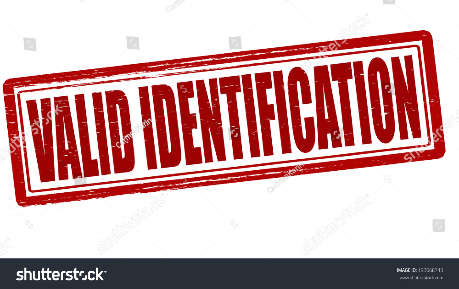 Stamp Text Valid Identification Inside Vector Stock Vector (Royalty ...