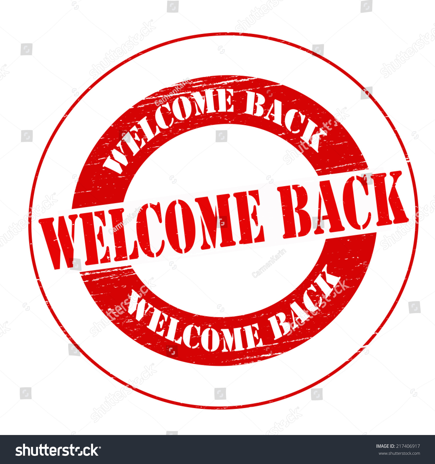 Stamp Text Welcome Back Inside Vector: เวกเตอร์สต็อก (ปลอดค่าลิขสิทธิ์ ...