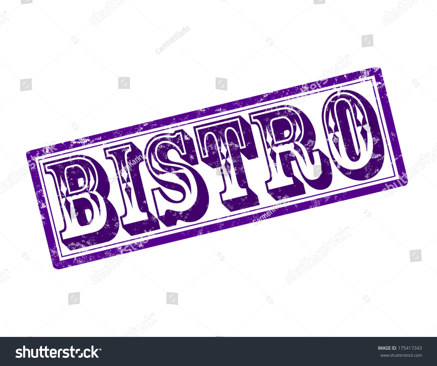 Stamp Word Bistro Inside Vector Illustration Stock Vector (Royalty Free ...