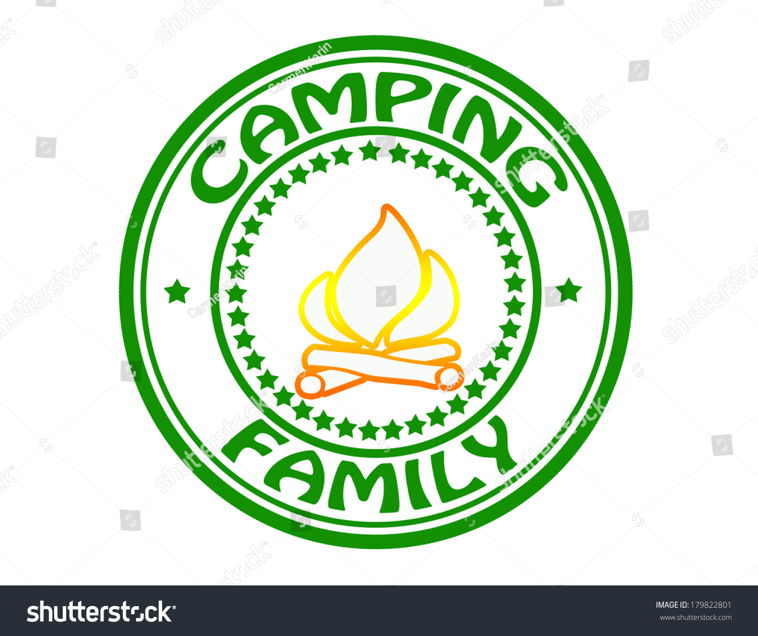Stamp Word Camping Inside Vector Illustration Stock Vector (Royalty ...