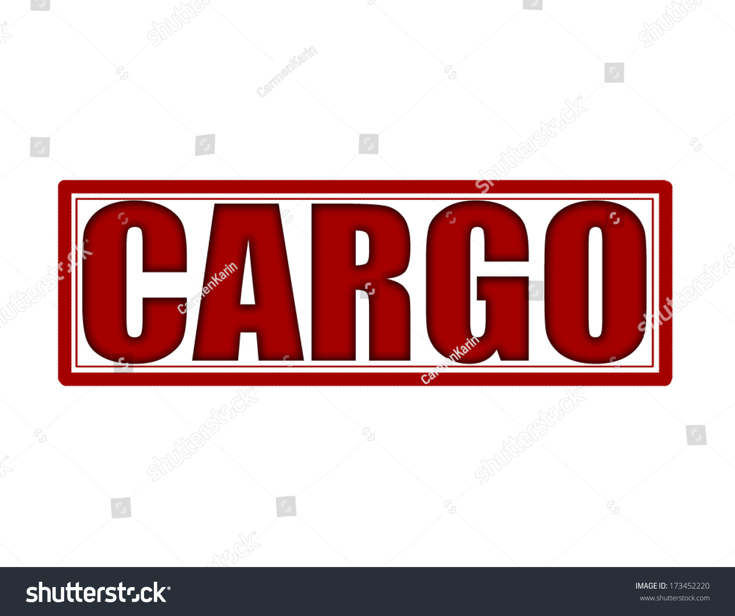 Stamp Word Cargo Inside Vector Illustration Stock Vector (Royalty Free ...