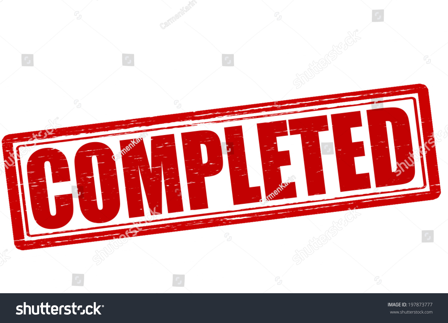 Stamp Word Completed Inside Vector Illustration Stock Vector (Royalty ...