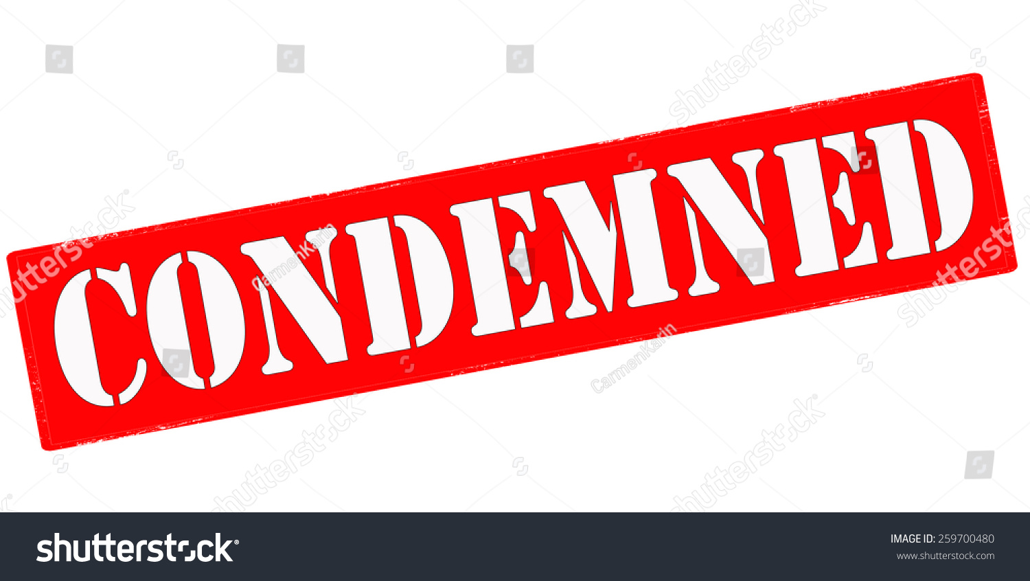 Stamp Word Condemned Inside Vector Illustration Stock Vector (Royalty ...
