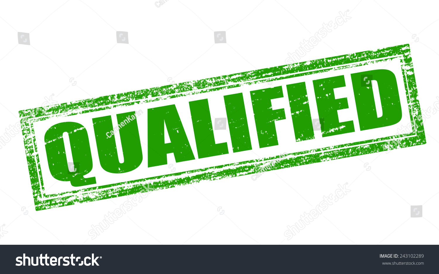 Stamp Word Qualified Inside Vector Illustration Stock Vector (Royalty ...