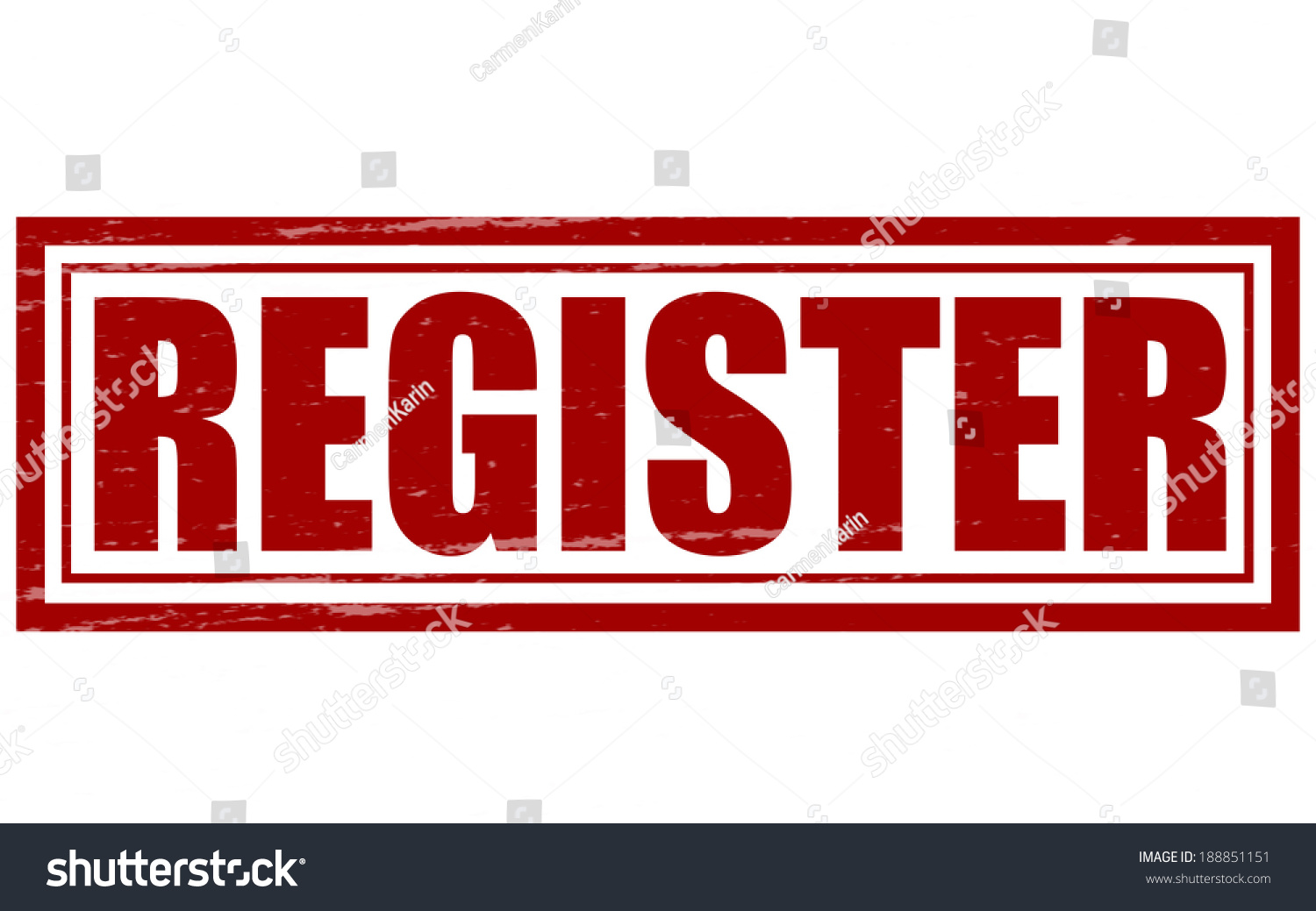 Stamp Word Register Inside Vector Illustration Stock Vector (Royalty ...