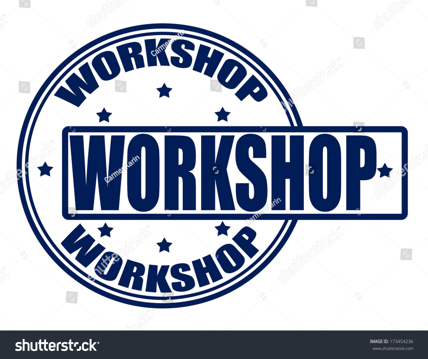 Stamp Word Workshop Inside Vector Illustration Stock Vector (Royalty ...