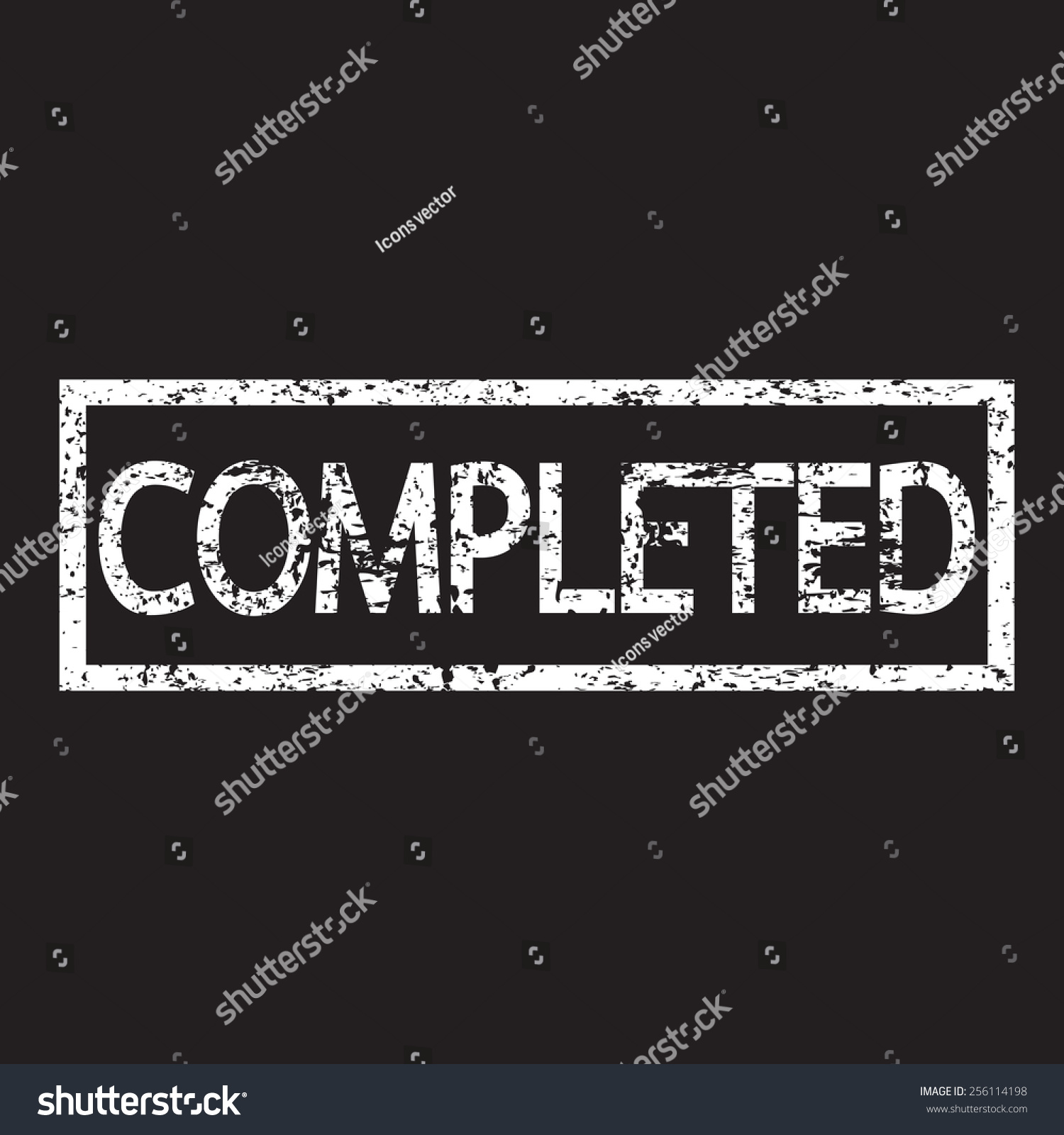 Stamp Word Completed Stock Vector (Royalty Free) 256114198 | Shutterstock