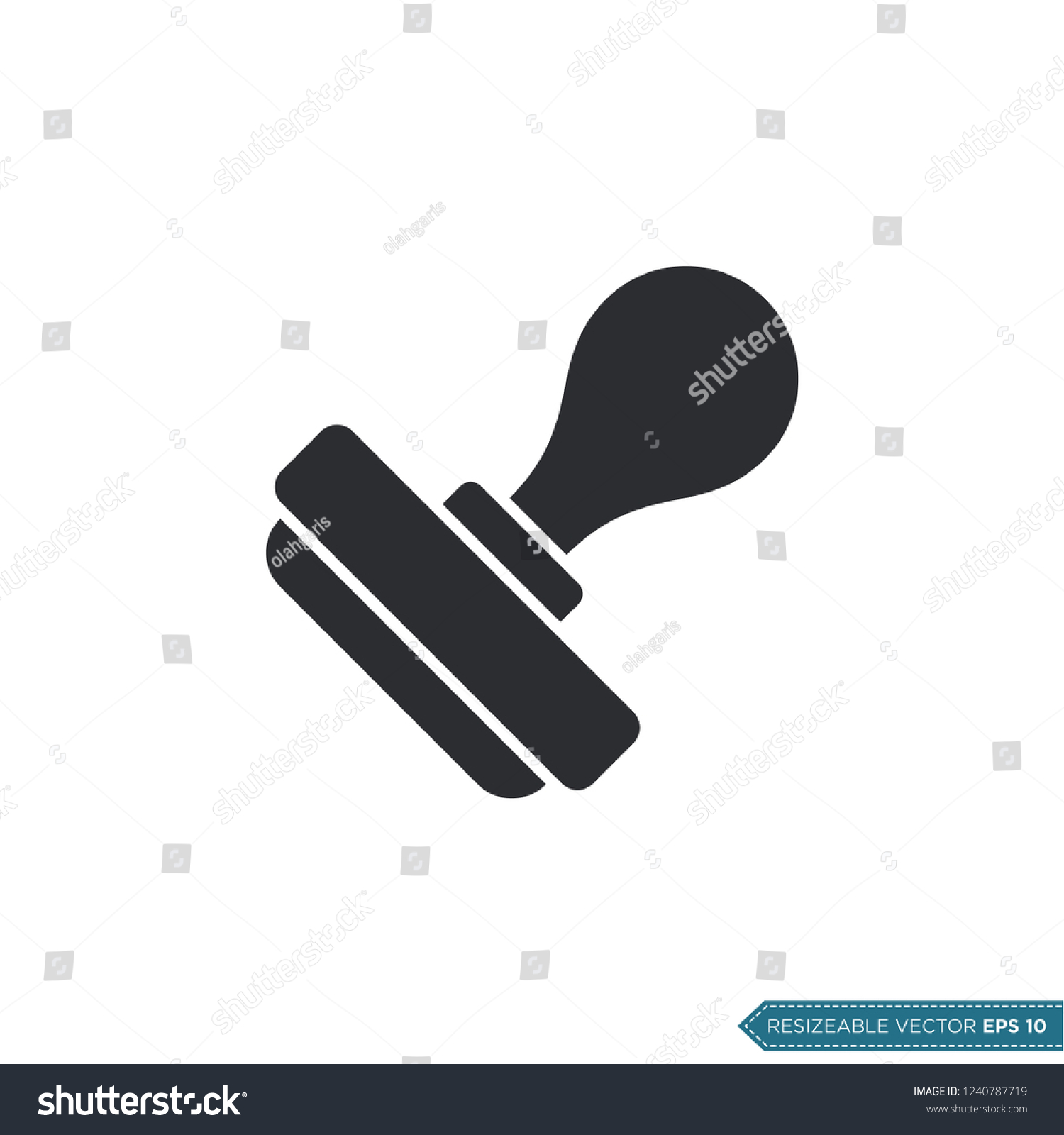 Stamper Stationery Icon Vector Template Stock Vector (Royalty Free ...