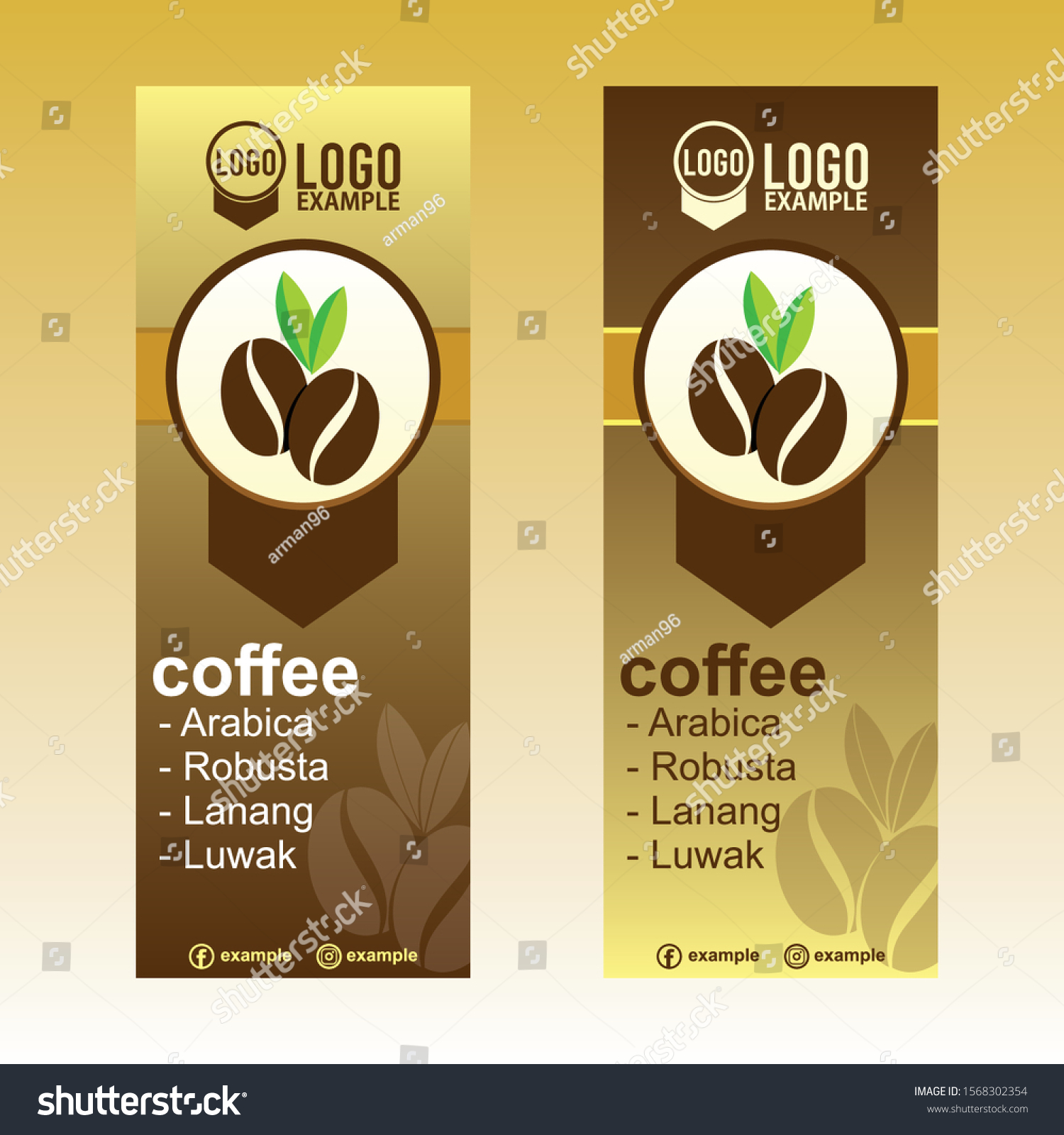 Stand Banner Design Template Coffee Stock-vektor (royaltyfri ...