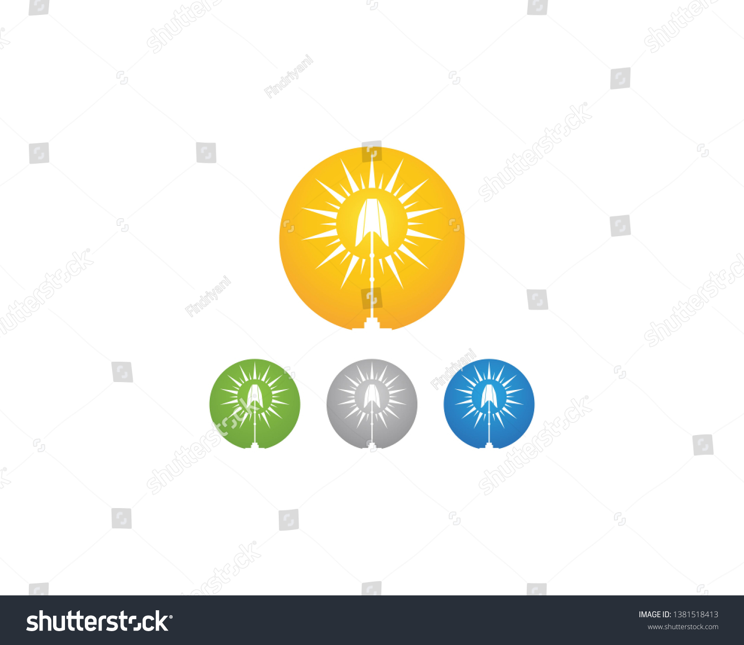 Stand Lamp Indoor Lightning Logo Vector Stock Vector (Royalty Free ...