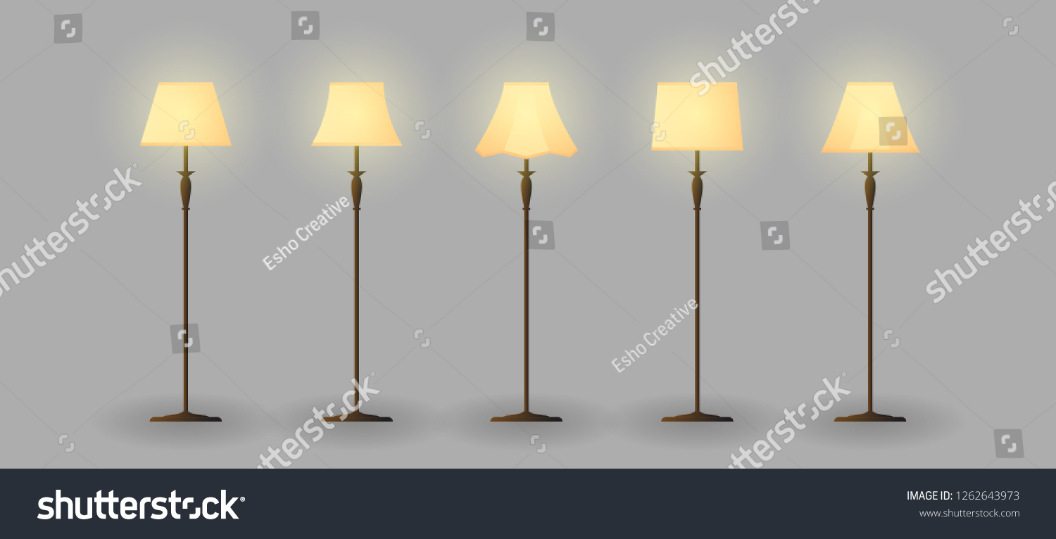 Stand Lamp Interior Vector Bundle Design Stock Vector (Royalty Free ...