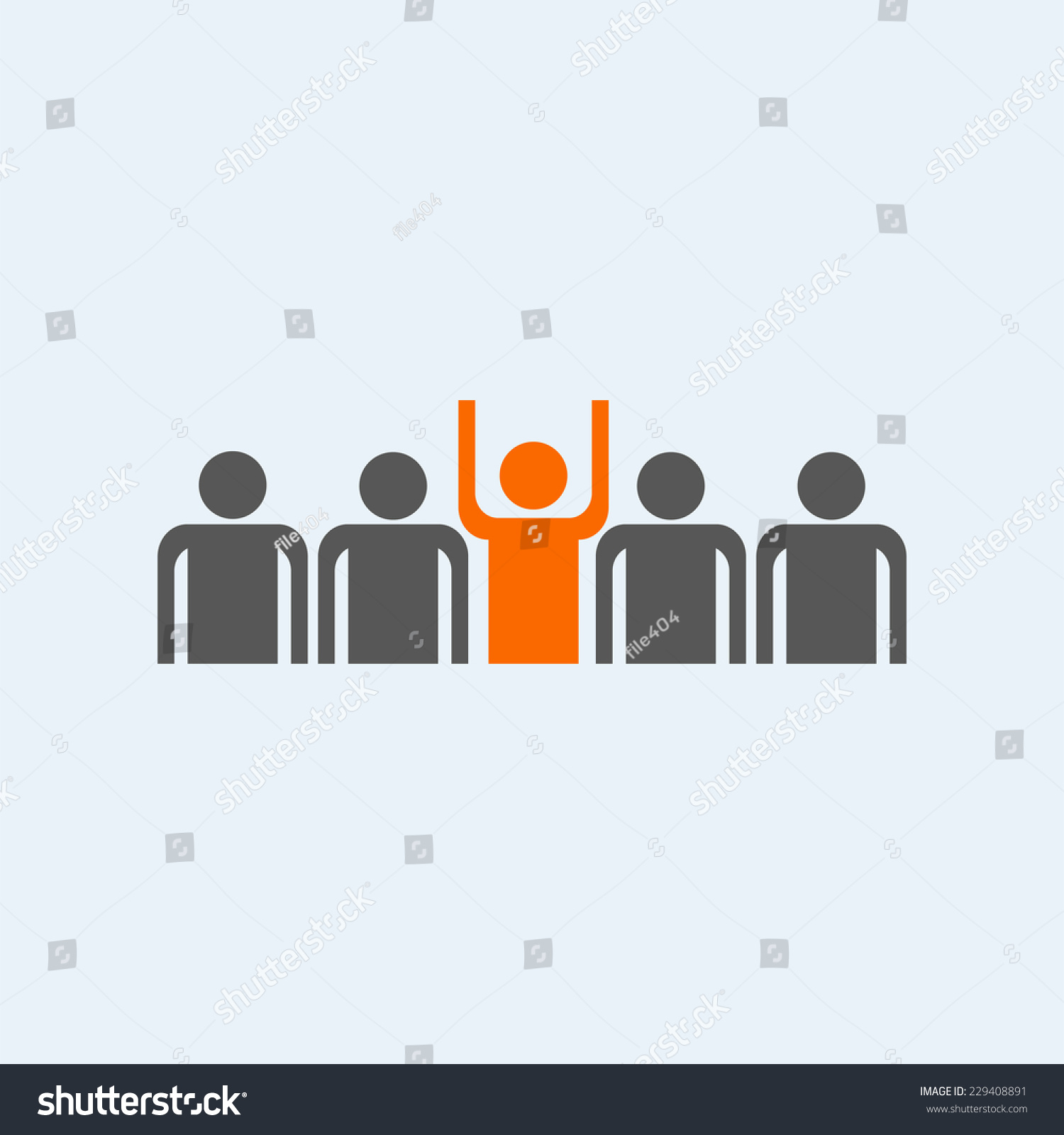 Stand Out Crowd Icon Stock Vector 229408891 - Shutterstock