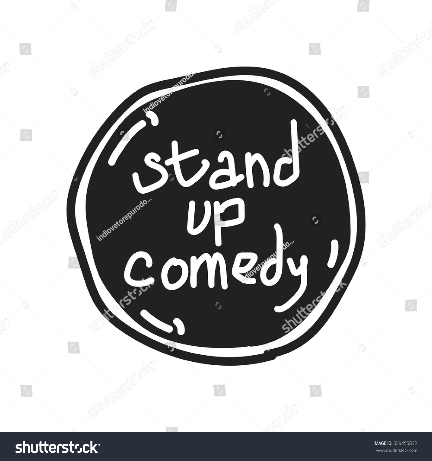 Stand Comedy Doodle Icon Stock Vector (Royalty Free) 559455832