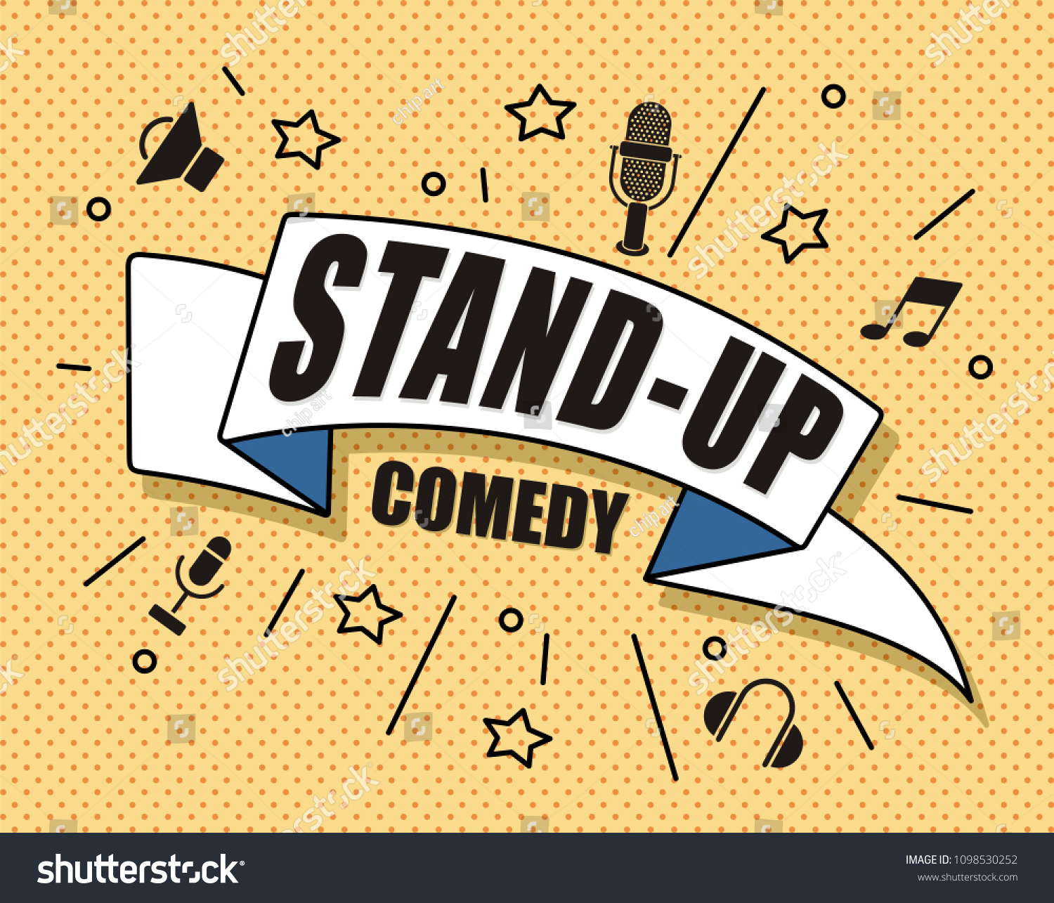 Stock vektor „Stand Comedy Vector Illustration“ (bez autorských ...