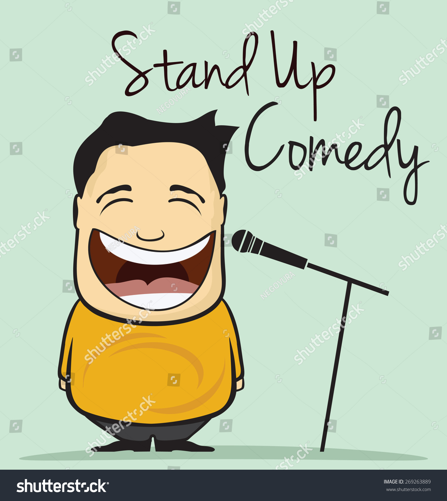 Stand Comedy Vector Illustration Stock Vector (Royalty Free) 269263889 ...