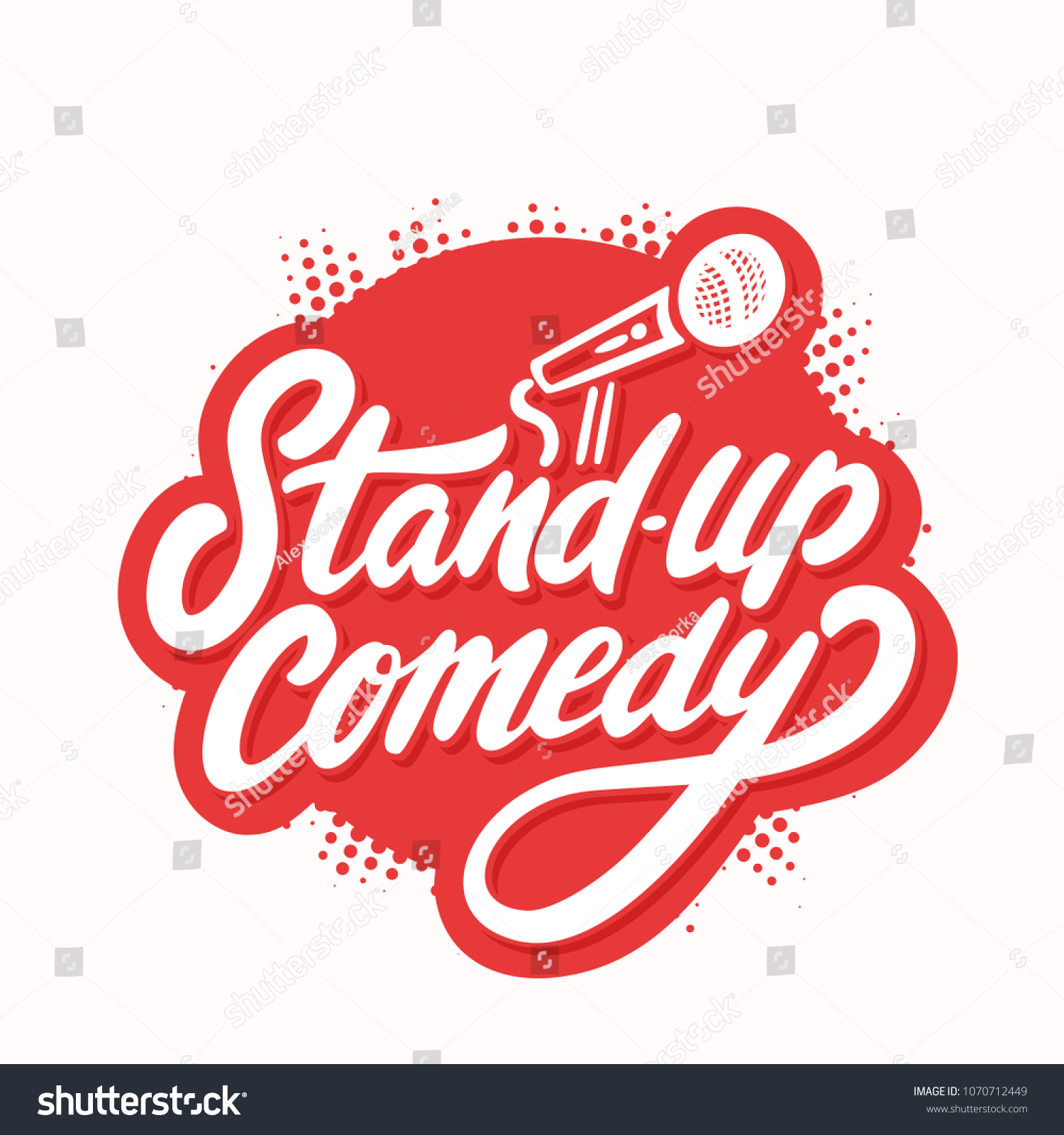 Stand Comedy Vector Lettering Stock Vector (Royalty Free) 1070712449