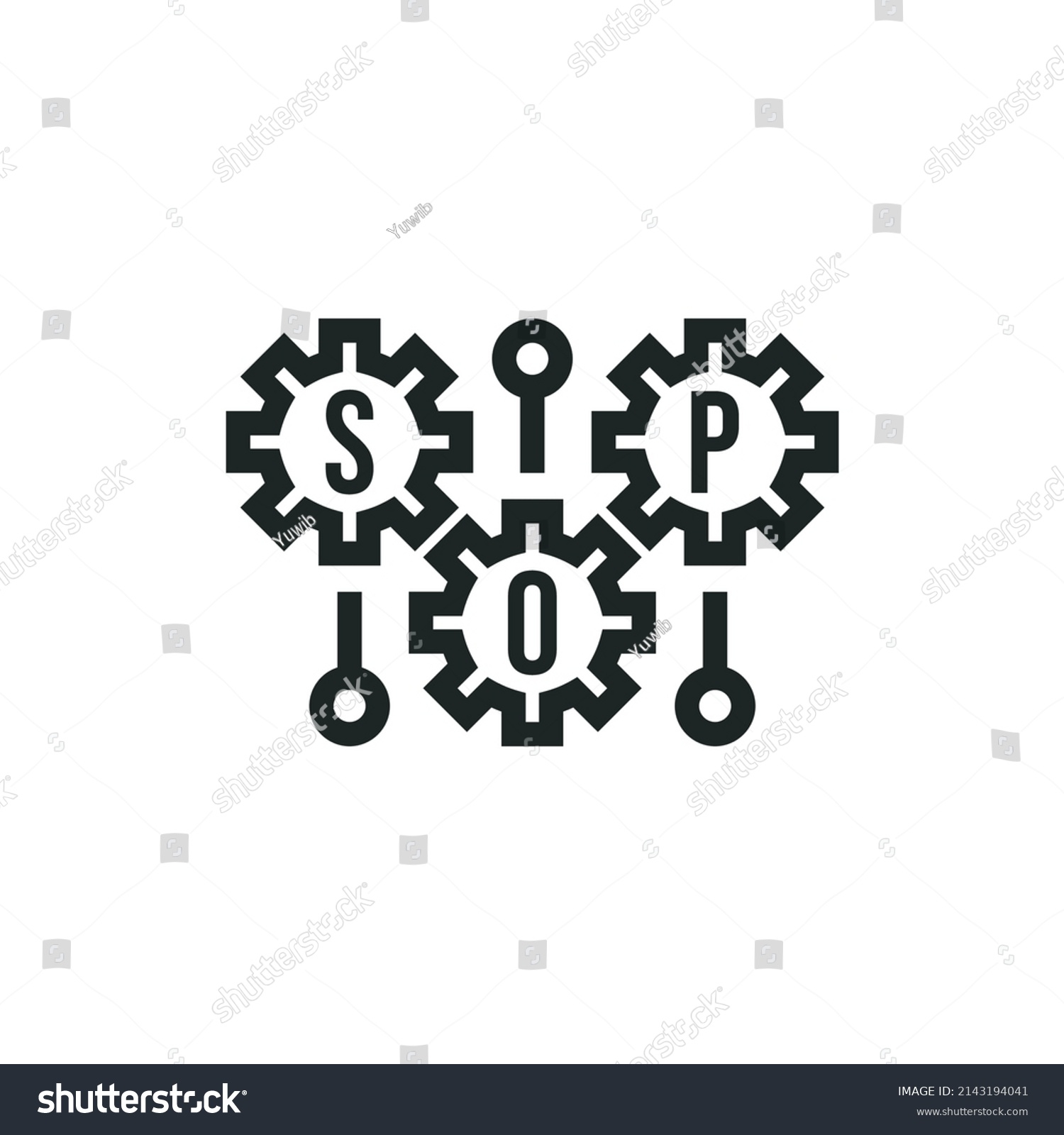 Standard Operating Procedure Icon Isolated On Stock Vector (Royalty ...