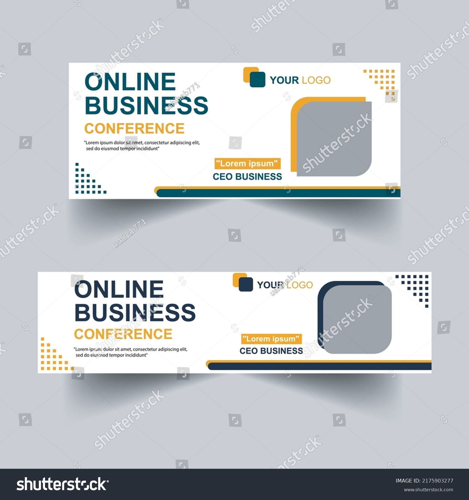 Standard Size Web Banner Template Vector Stock Vector (Royalty Free ...