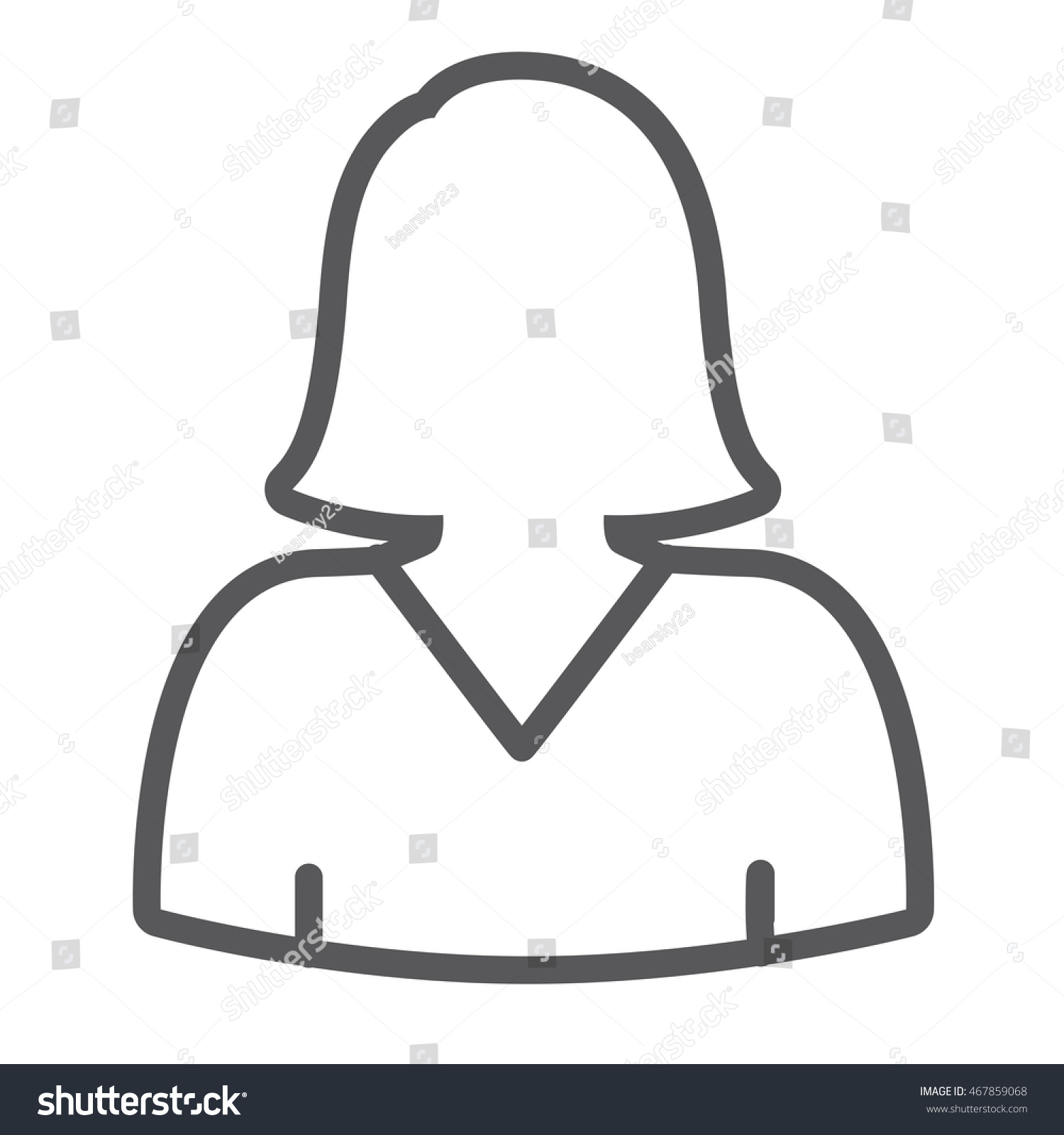 Standard User Icon Avatar Stock Vector (Royalty Free) 467859068
