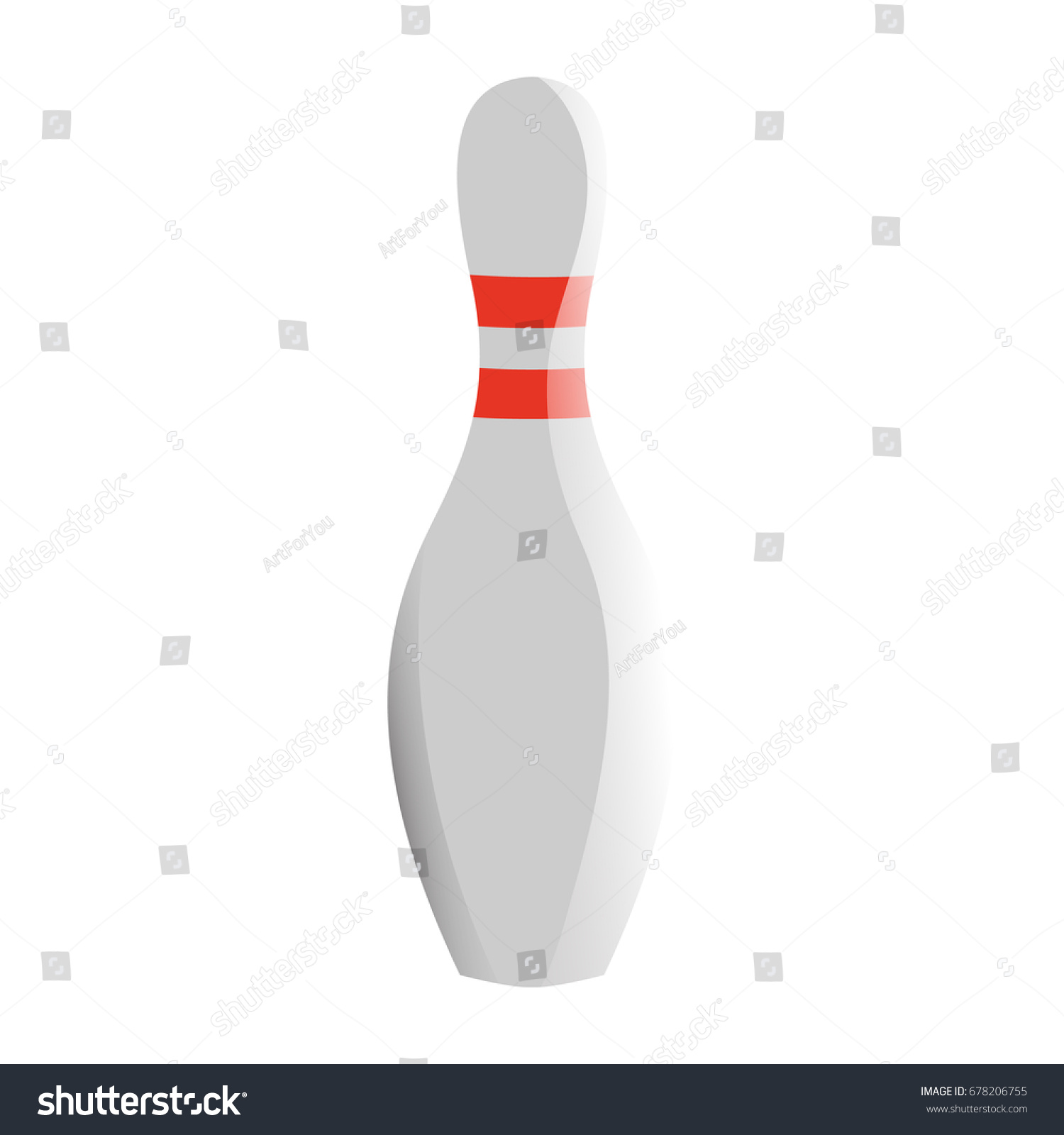 Standing Bowling Pin Vector Illustration Isolated Stock Vector (Royalty ... Standing Bowling Pin Vector Illustration Isolated Stock Vector (Royalty ...
