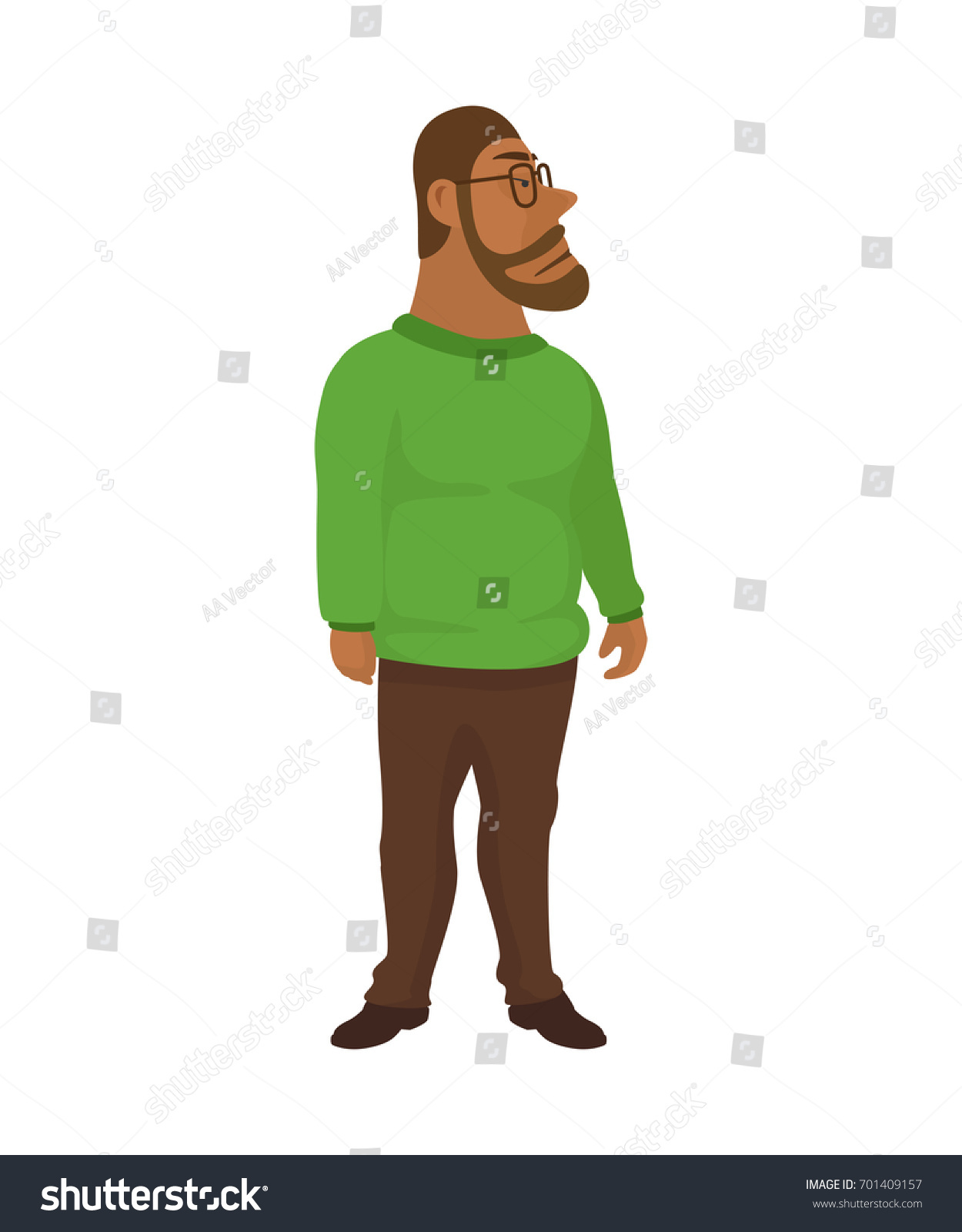 Standing Fat Man Vector: เวกเตอร์สต็อก (ปลอดค่าลิขสิทธิ์) 701409157 ...