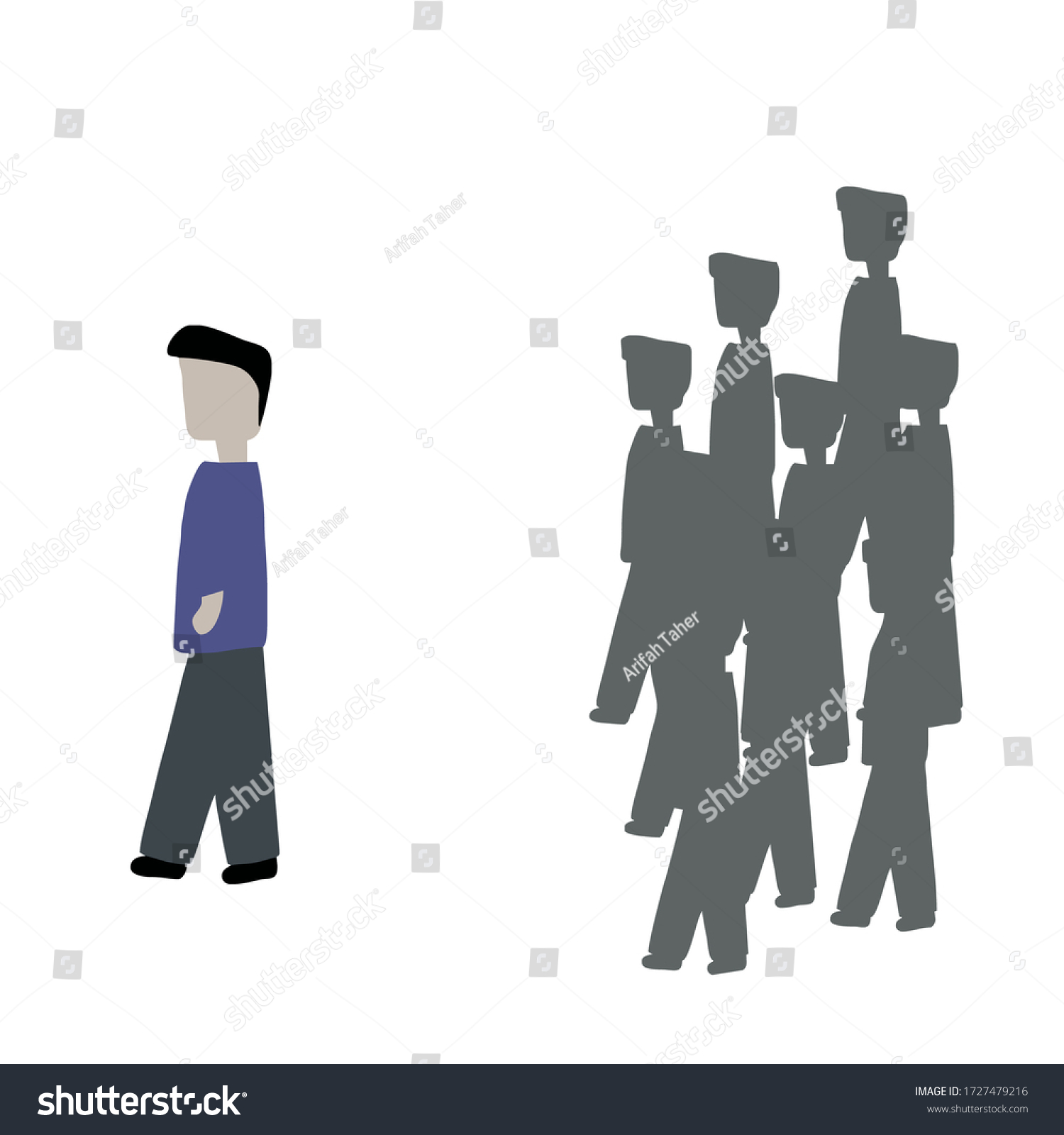 Standing Man Leader Cartoon Image Stock Vector (Royalty Free ...