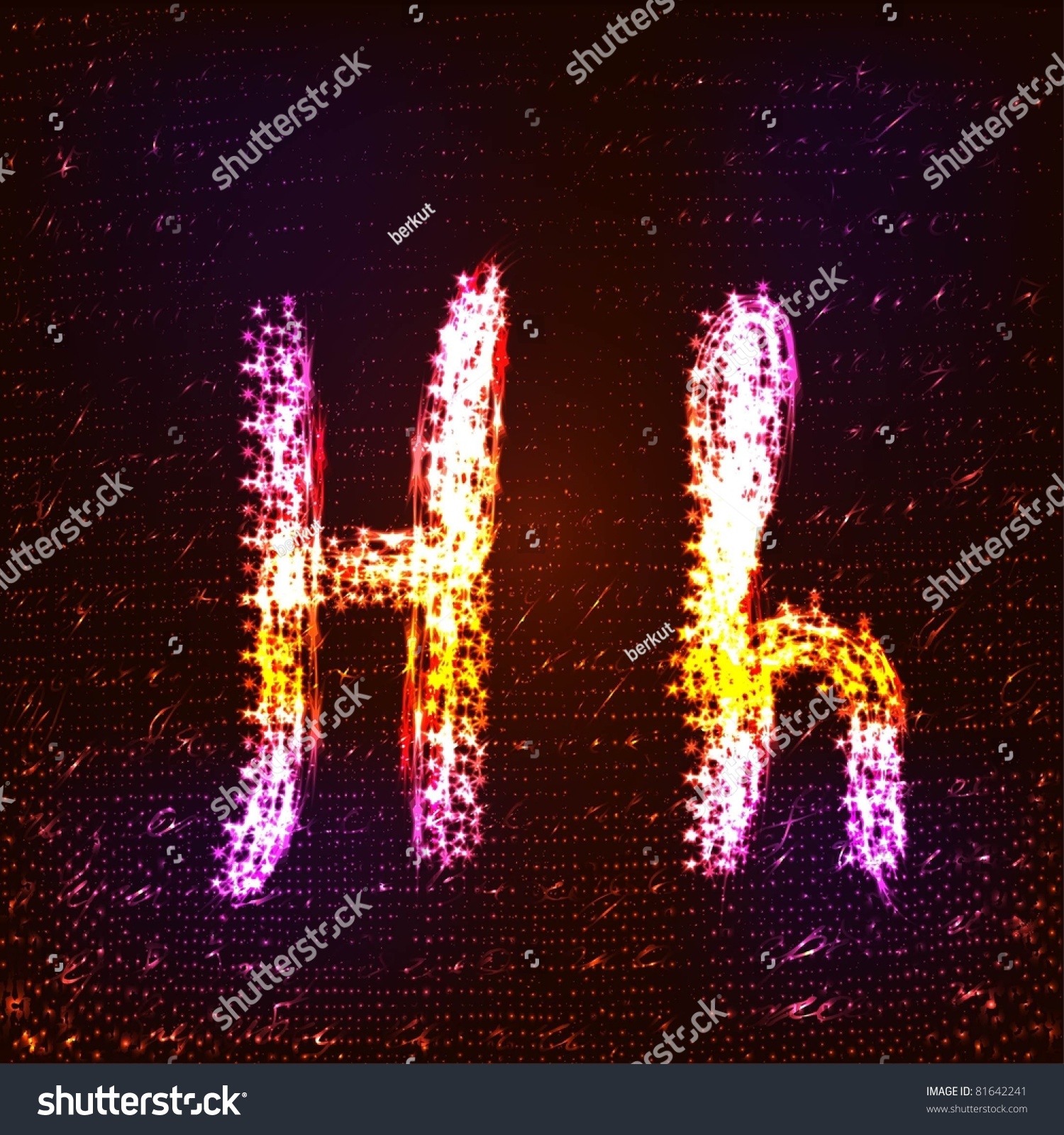 Star Alphabet Stock Vector (Royalty Free) 81642241