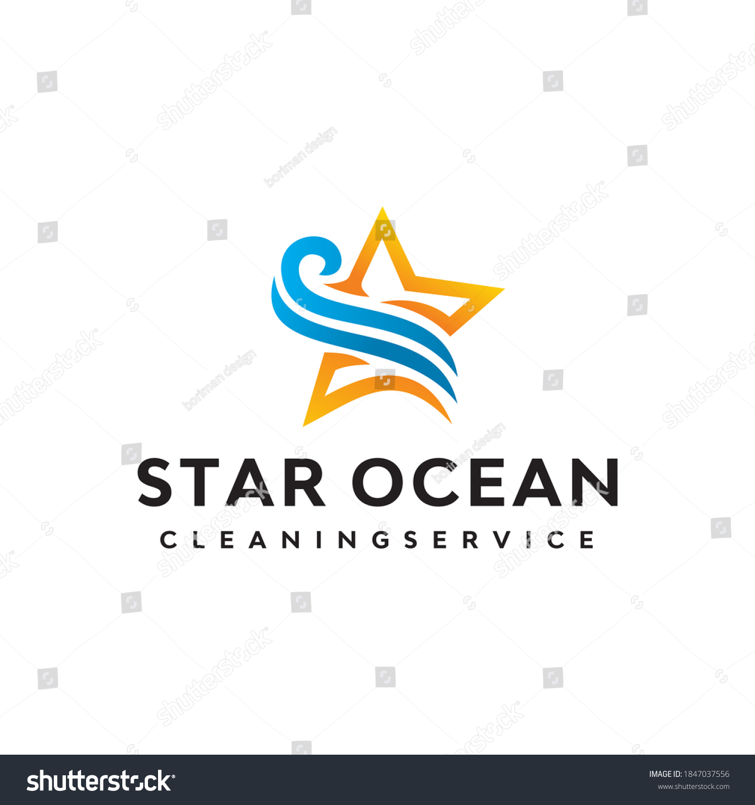 Star Wave Logo Design Vector Stock Vector (Royalty Free) 1847037556 ...