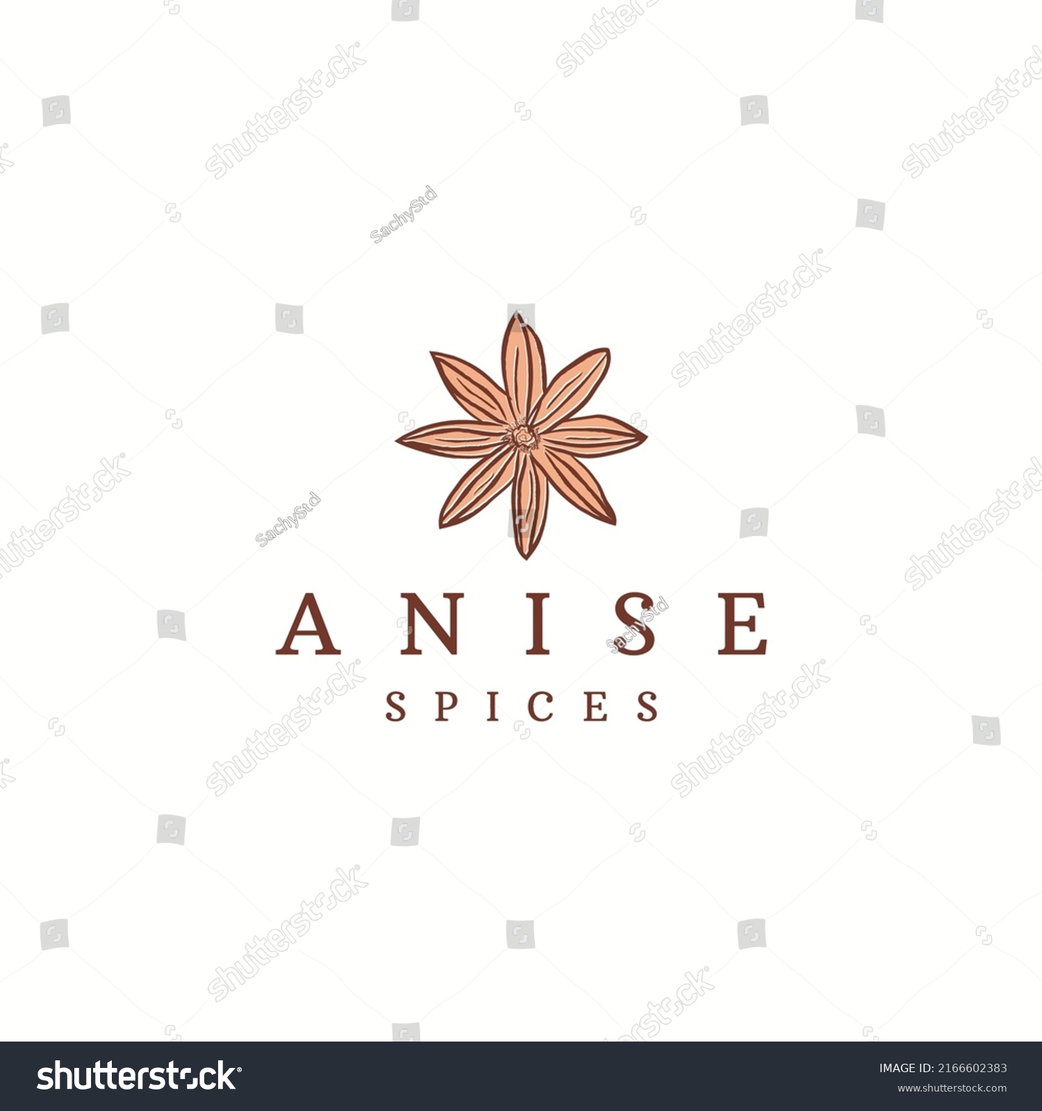 Star Anise Logo Icon Design Template Stock Vector (Royalty Free ...