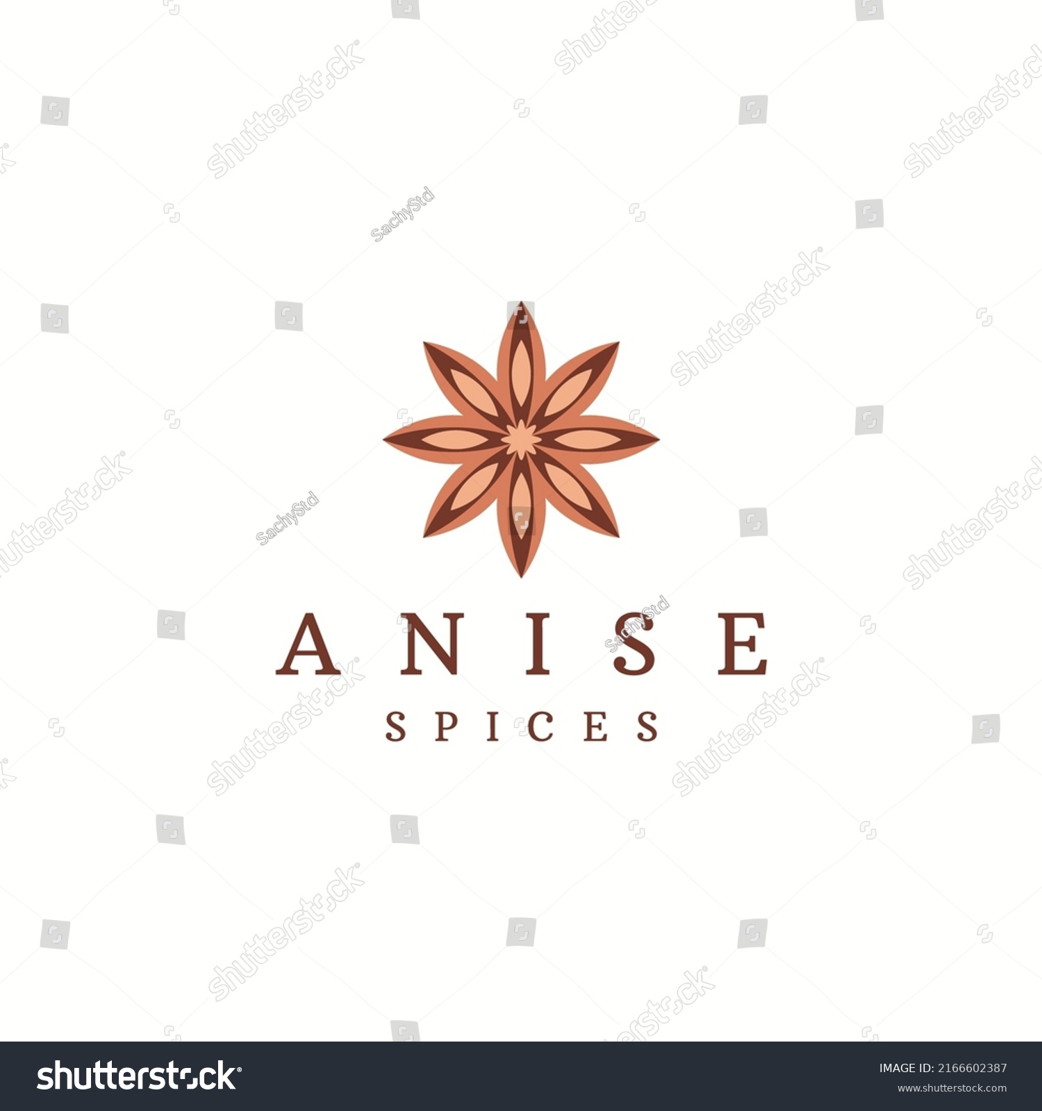 Star Anise Logo Icon Design Template Stock Vector (Royalty Free ...