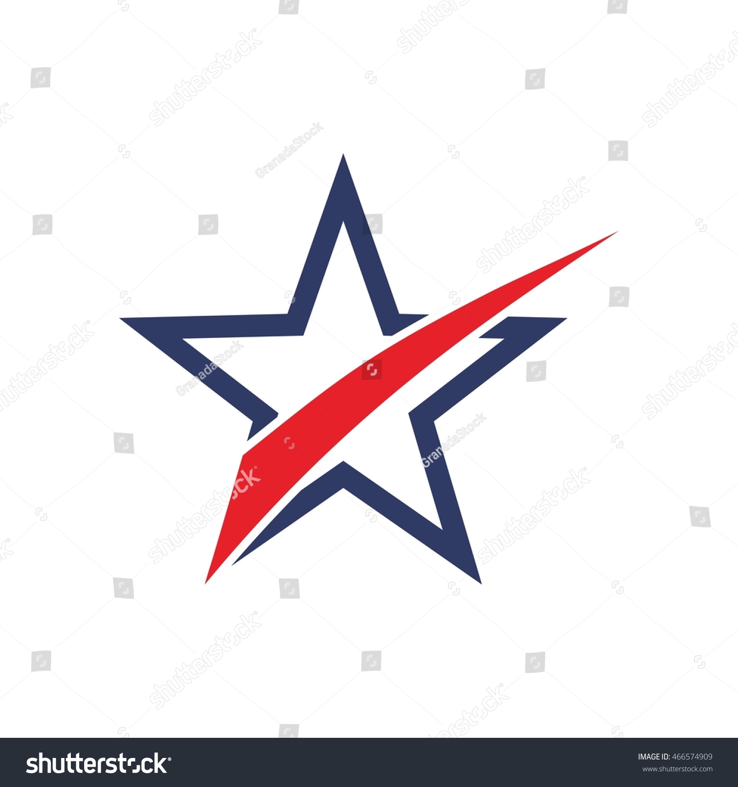 Star Arrow Logo Design Template: vector de stock (libre de regalías ...