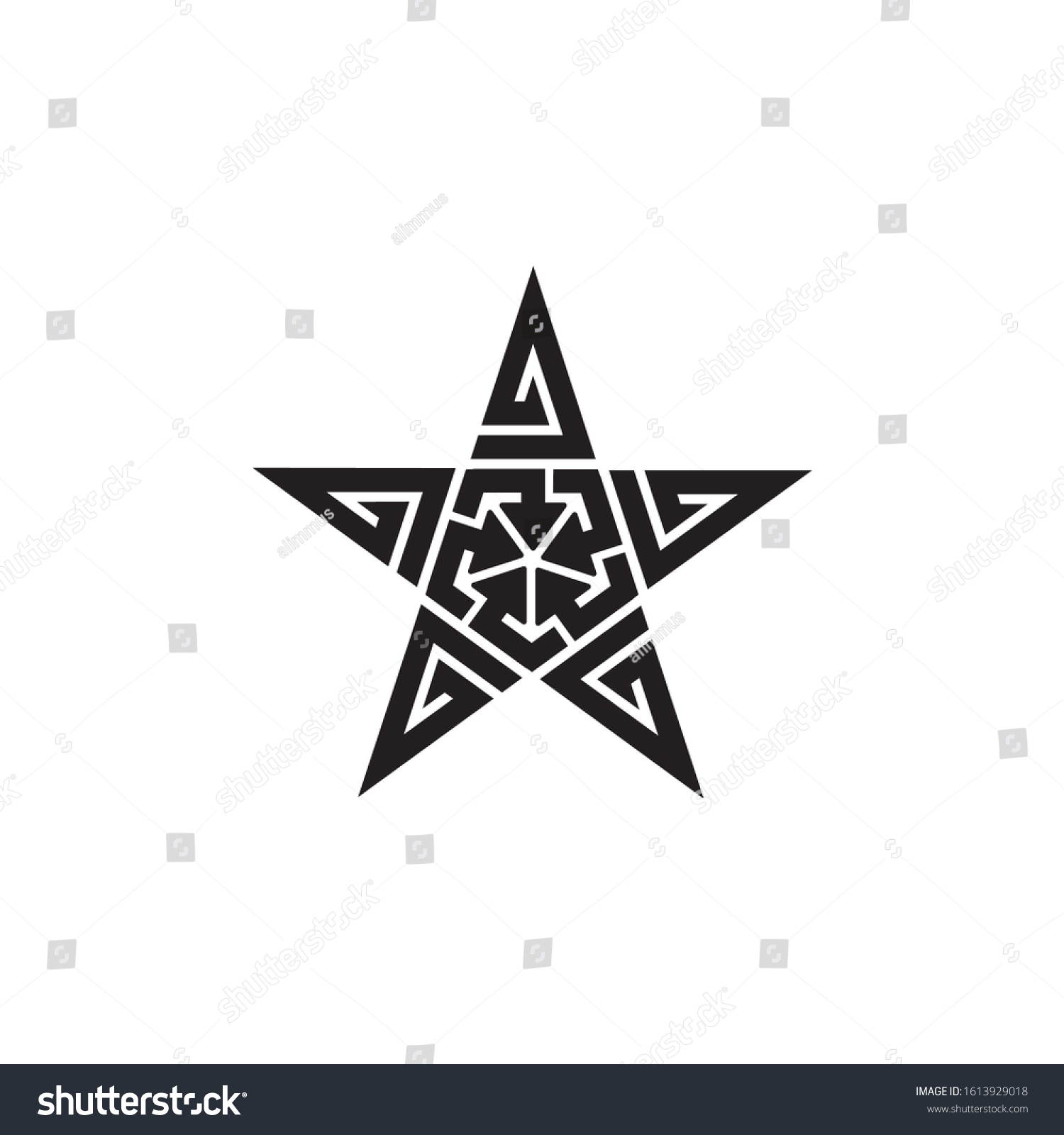 Star Arrow Logo Template Design Stock Vector (Royalty Free) 1613929018