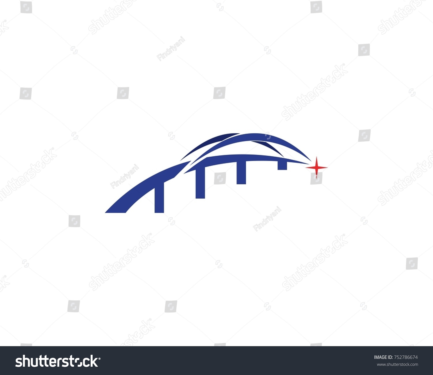 Star Bridge Logo Design Template Stock Vector (Royalty Free) 752786674 ...