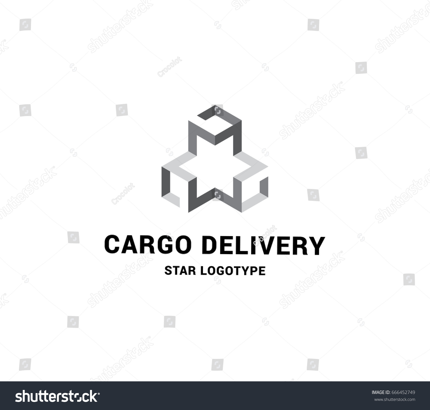Star Cargo Delivery Vector Logo Stock Vector (Royalty Free) 666452749