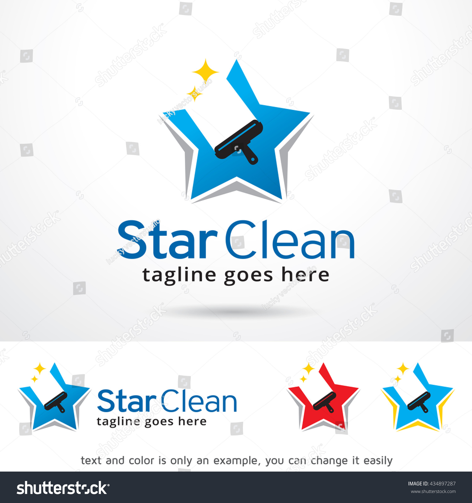 Star Clean Logo Template Design Vector Stock Vector (Royalty Free ...