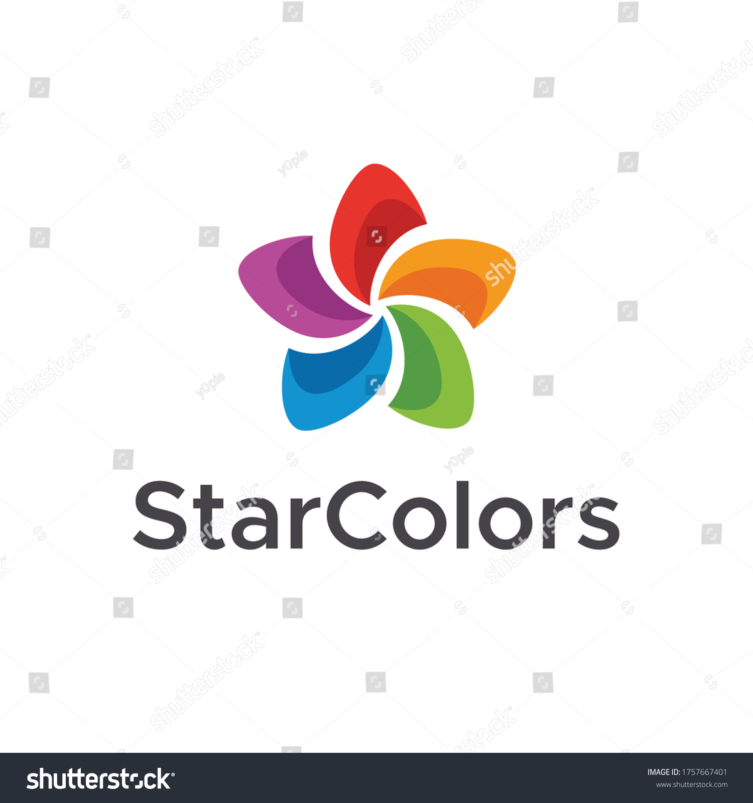 Star Colors Vector Logo Template Stock Vector (Royalty Free) 1757667401 ...