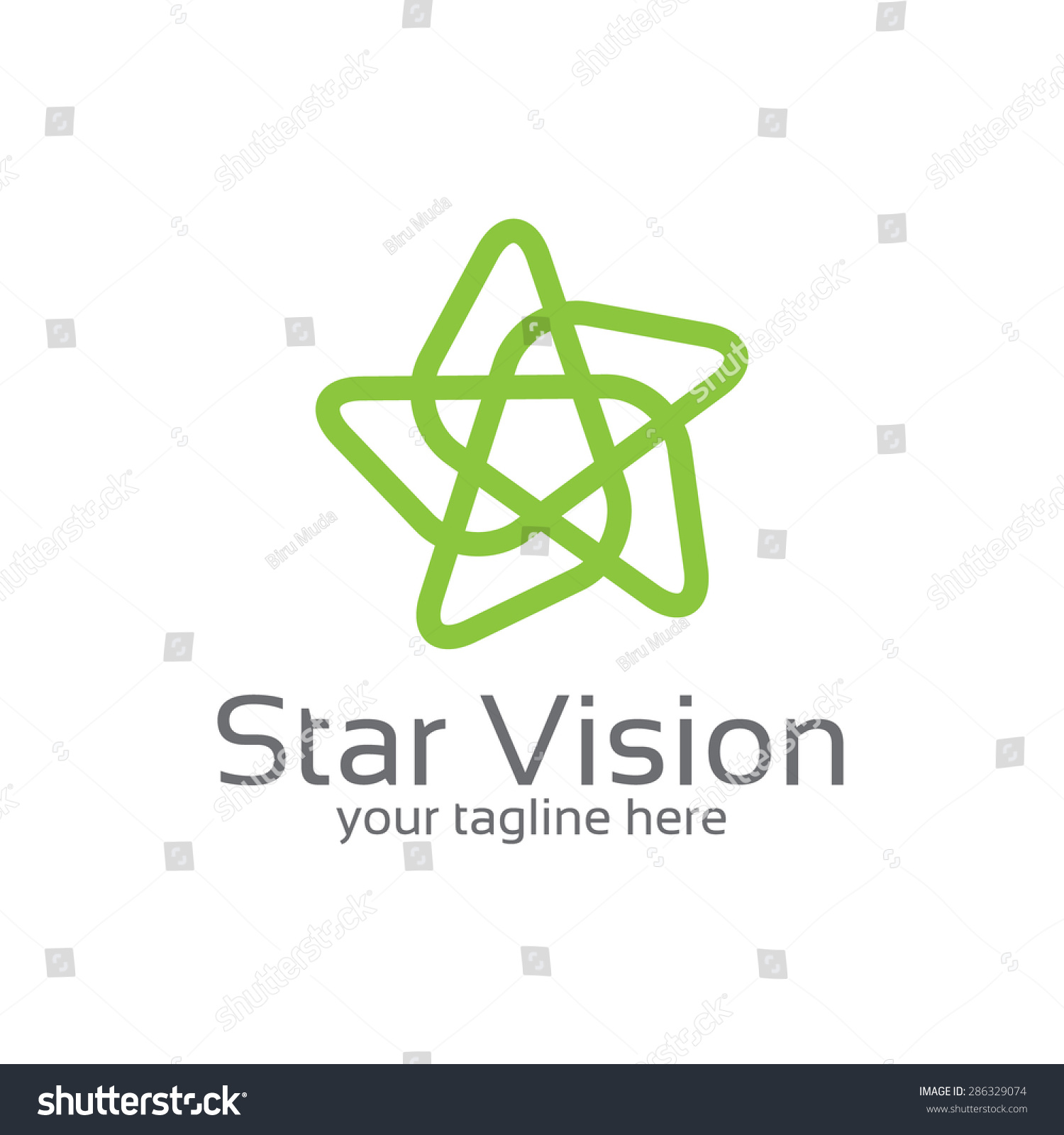 Star Connected Loop Abstract Logo Design: เวกเตอร์สต็อก (ปลอดค่า ...