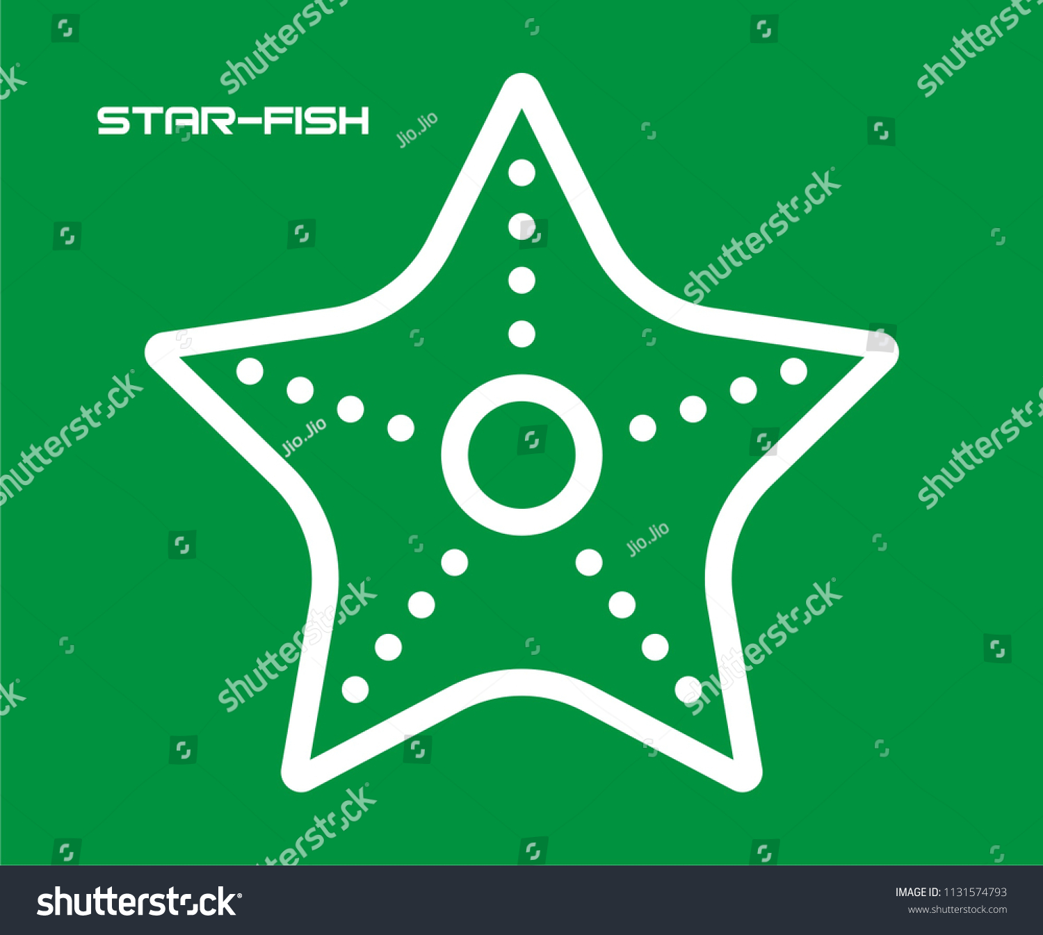 Star Fish Vector Icon Stock Vector (Royalty Free) 1131574793 | Shutterstock