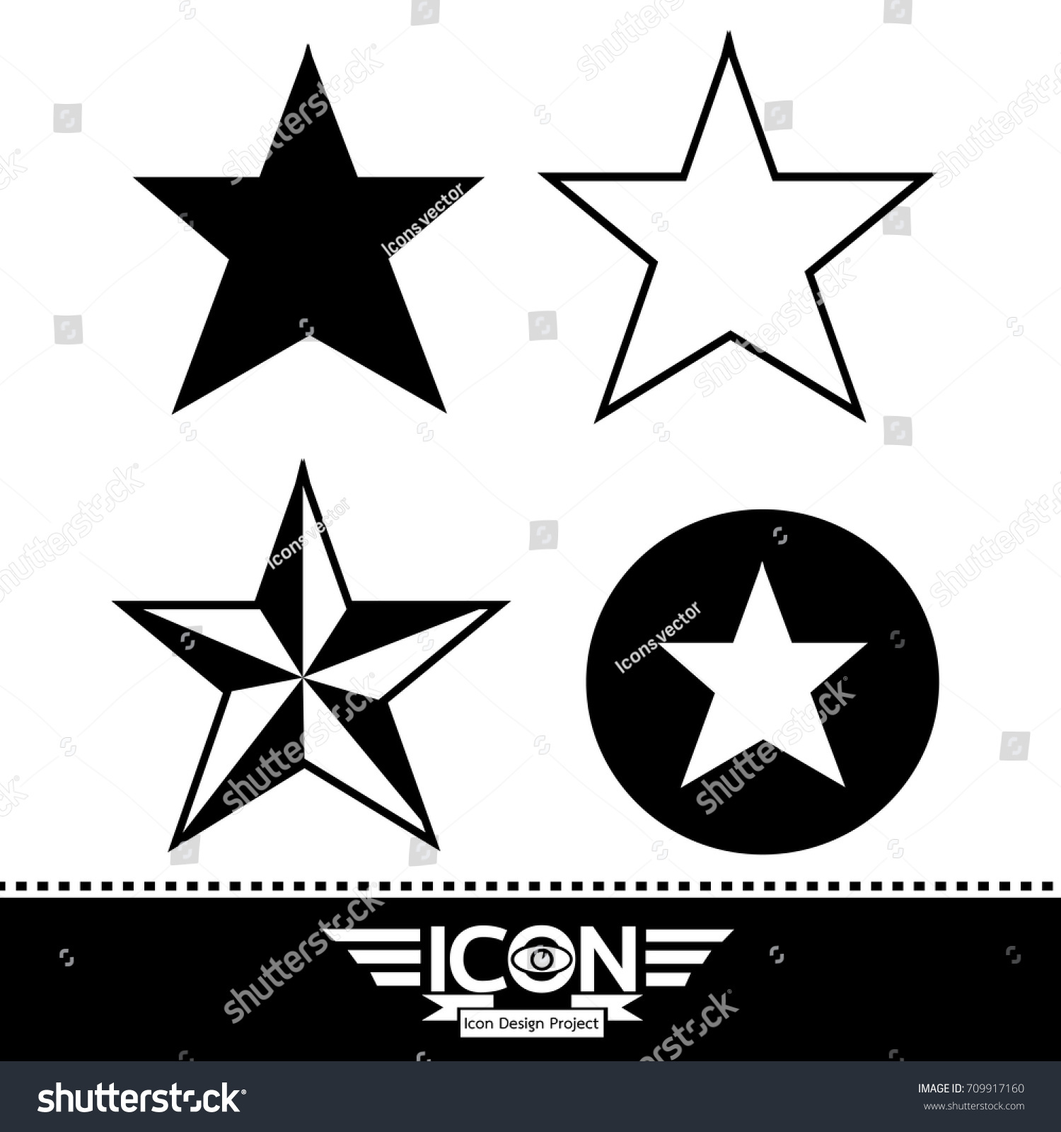 Star Icon Stock Vector (Royalty Free) 709917160